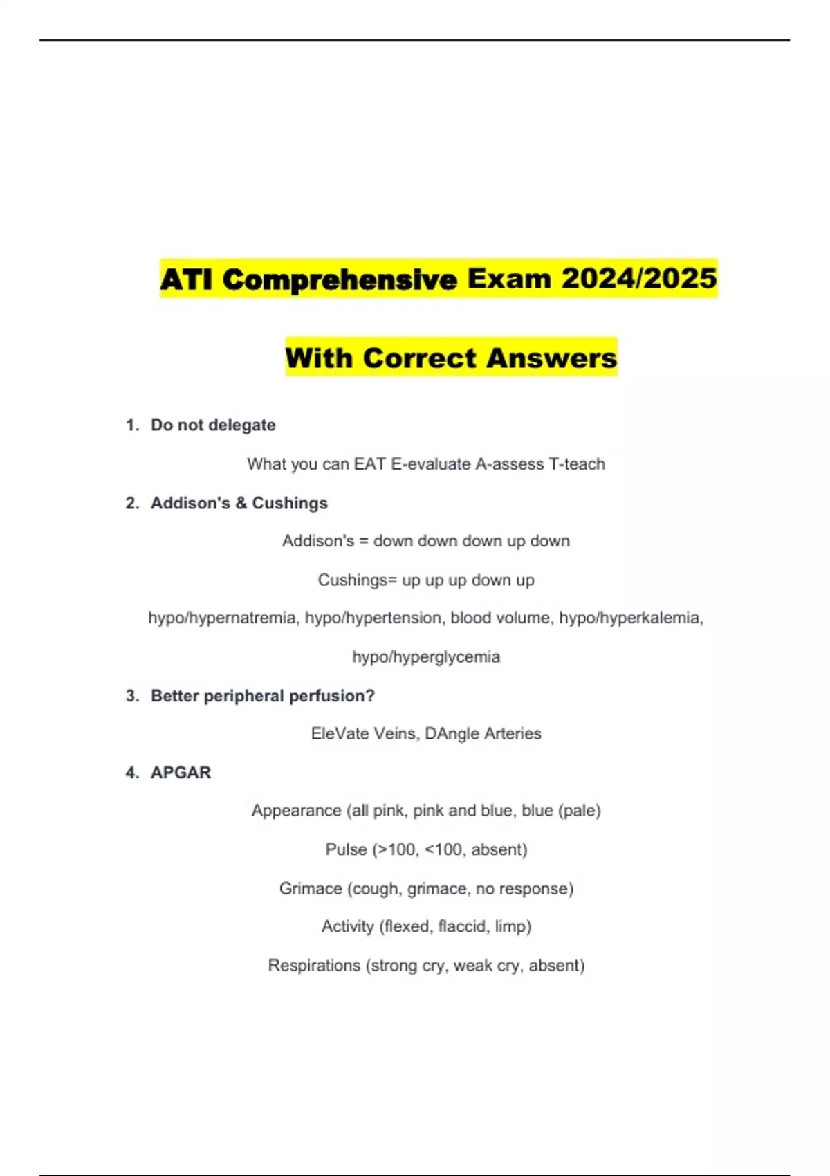 ATI Comprehensive Exam 2024/2025 With Correct Answers - ATI ...