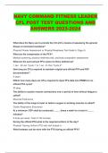NAVY COMMAND FITNESS LEADER CFL POST TEST QUESTIONS AND ANSWERS - NAVY ...