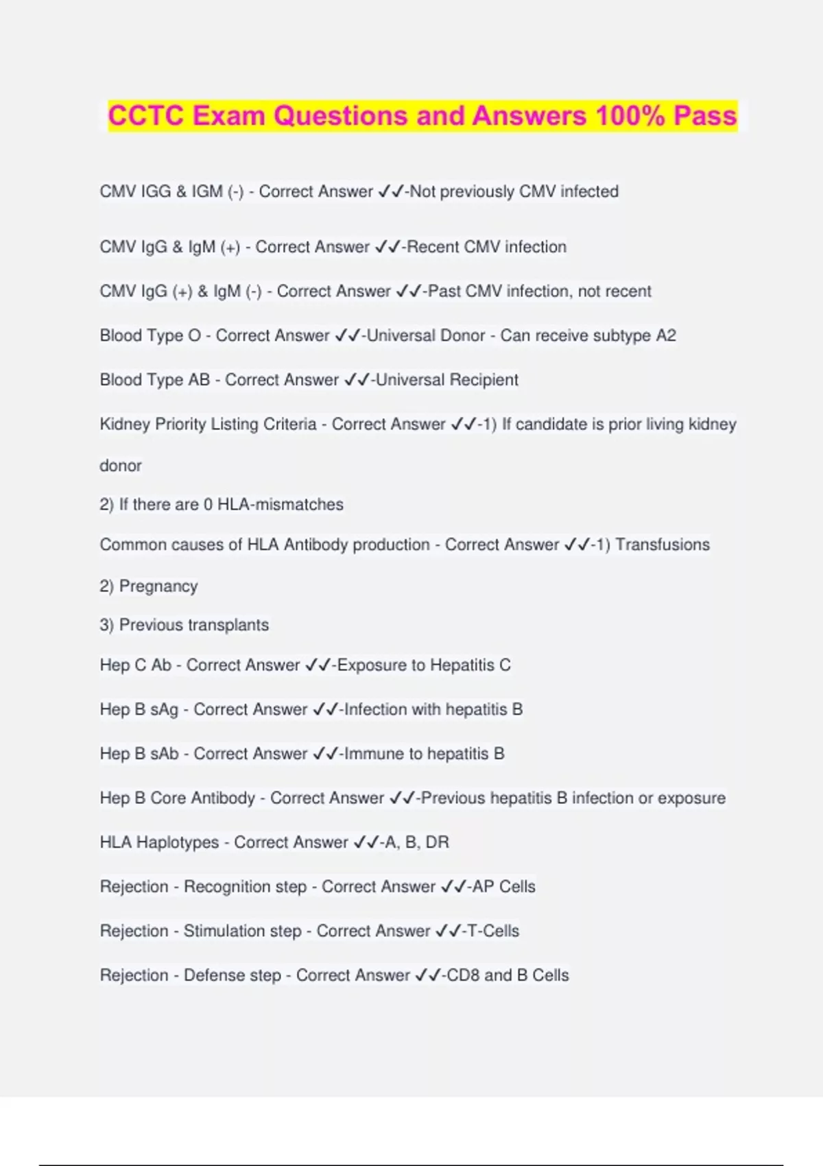 CCTC Exam Questions and Answers 100% Pass - CCTC - Stuvia US