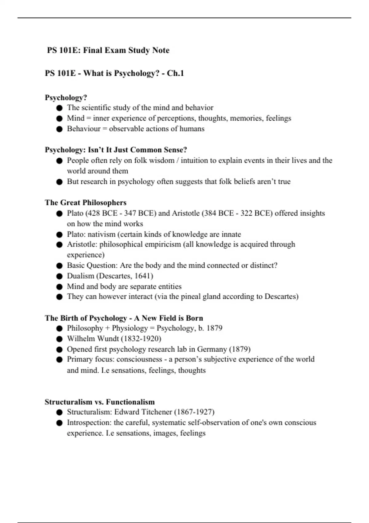 PS 101E: Final Exam Study Note - PS 101E:ote - Stuvia US