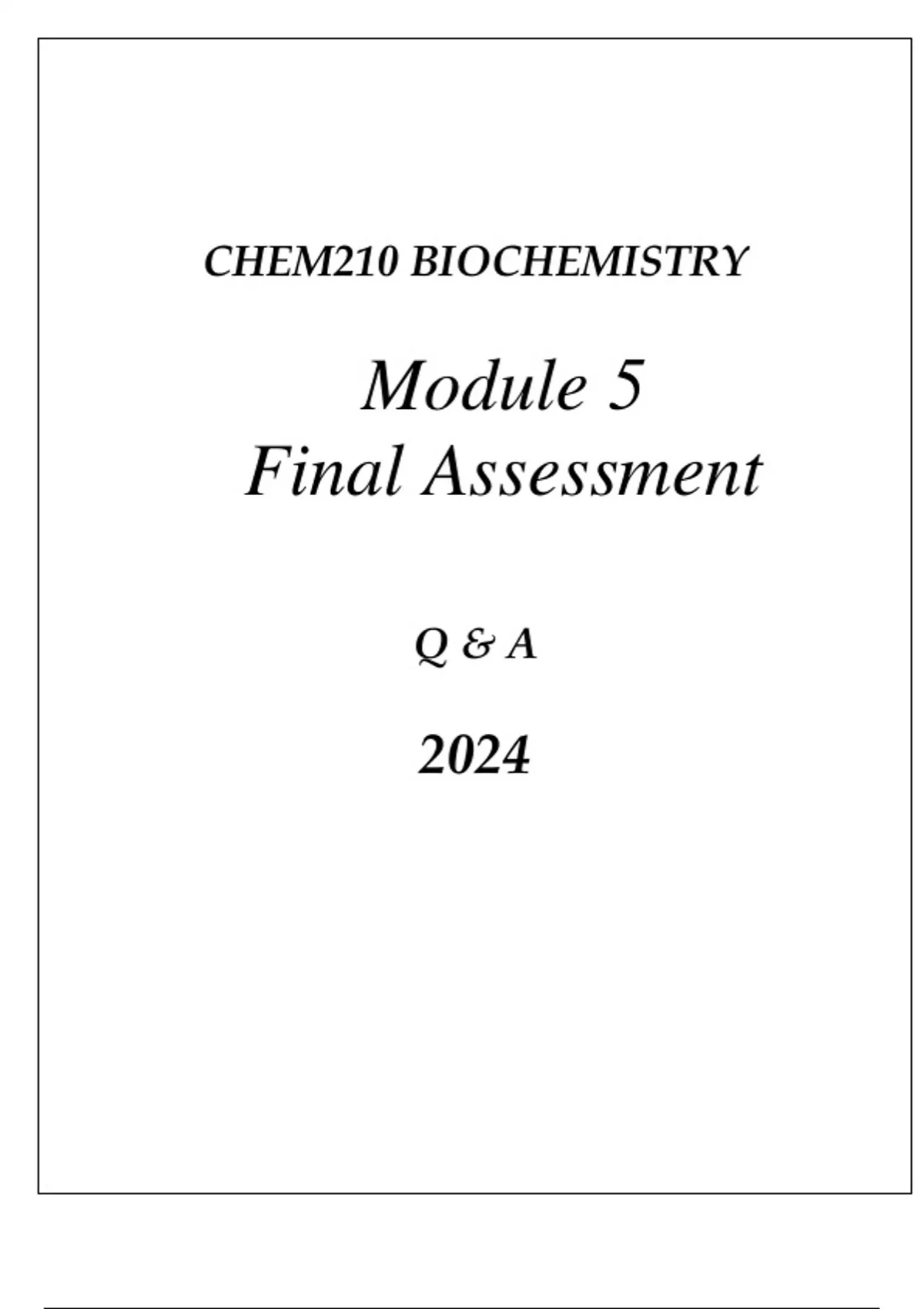 CHEM210 BIOCHEMISTRY MODULE 5 LIPIDS & MEMBRANES COMPREHENSIVE FINAL ...