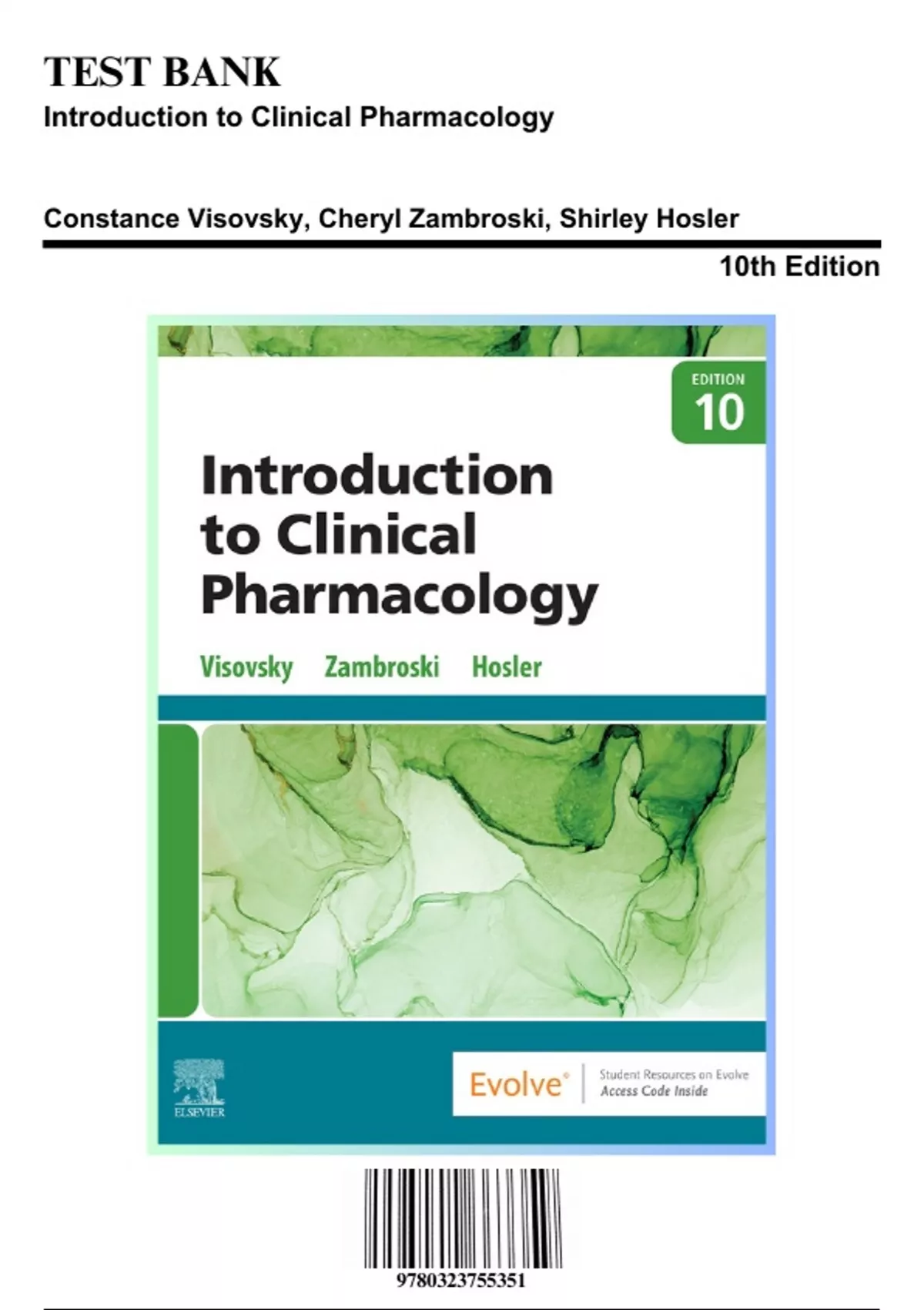Test Bank for Introduction to Clinical Pharmacology, 10th Edition by ...