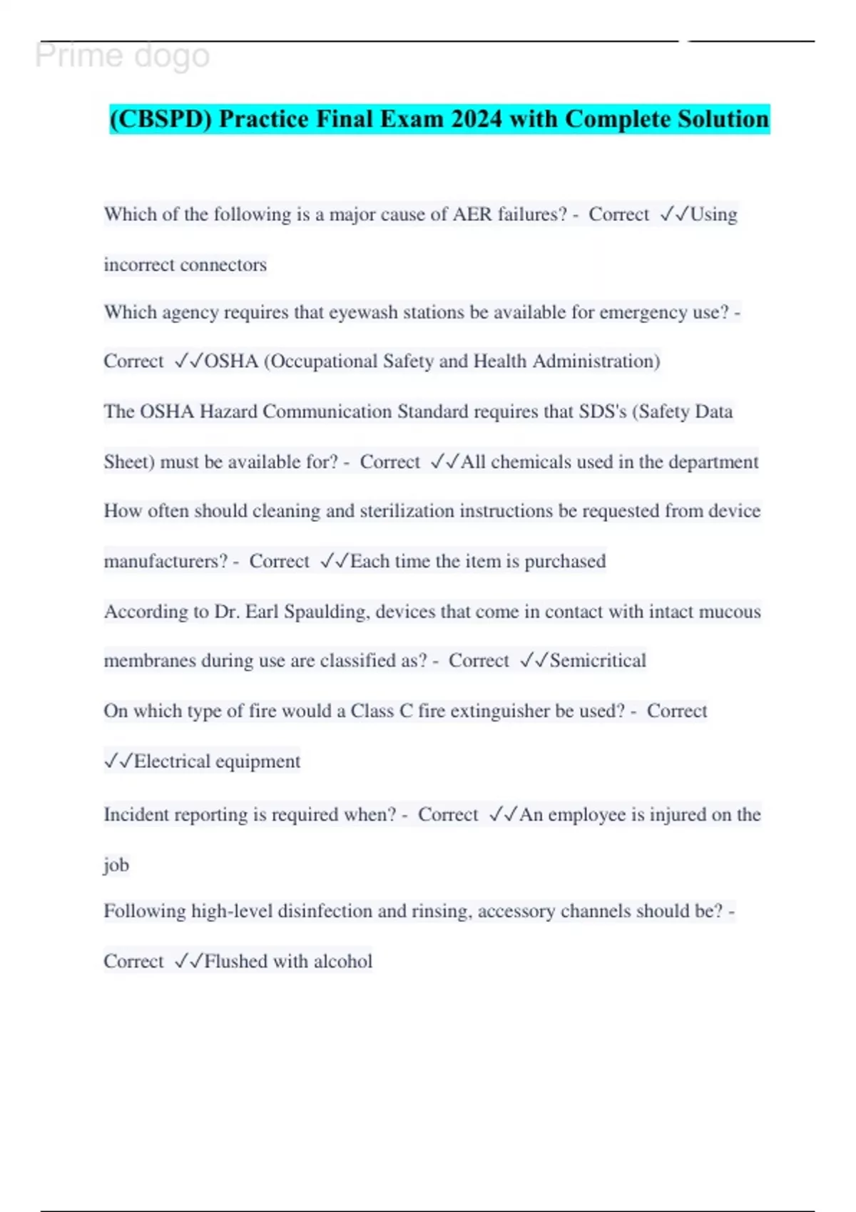 CBSPD Practice Final Exam 2024 With Complete Solution||Latest 2024 ...