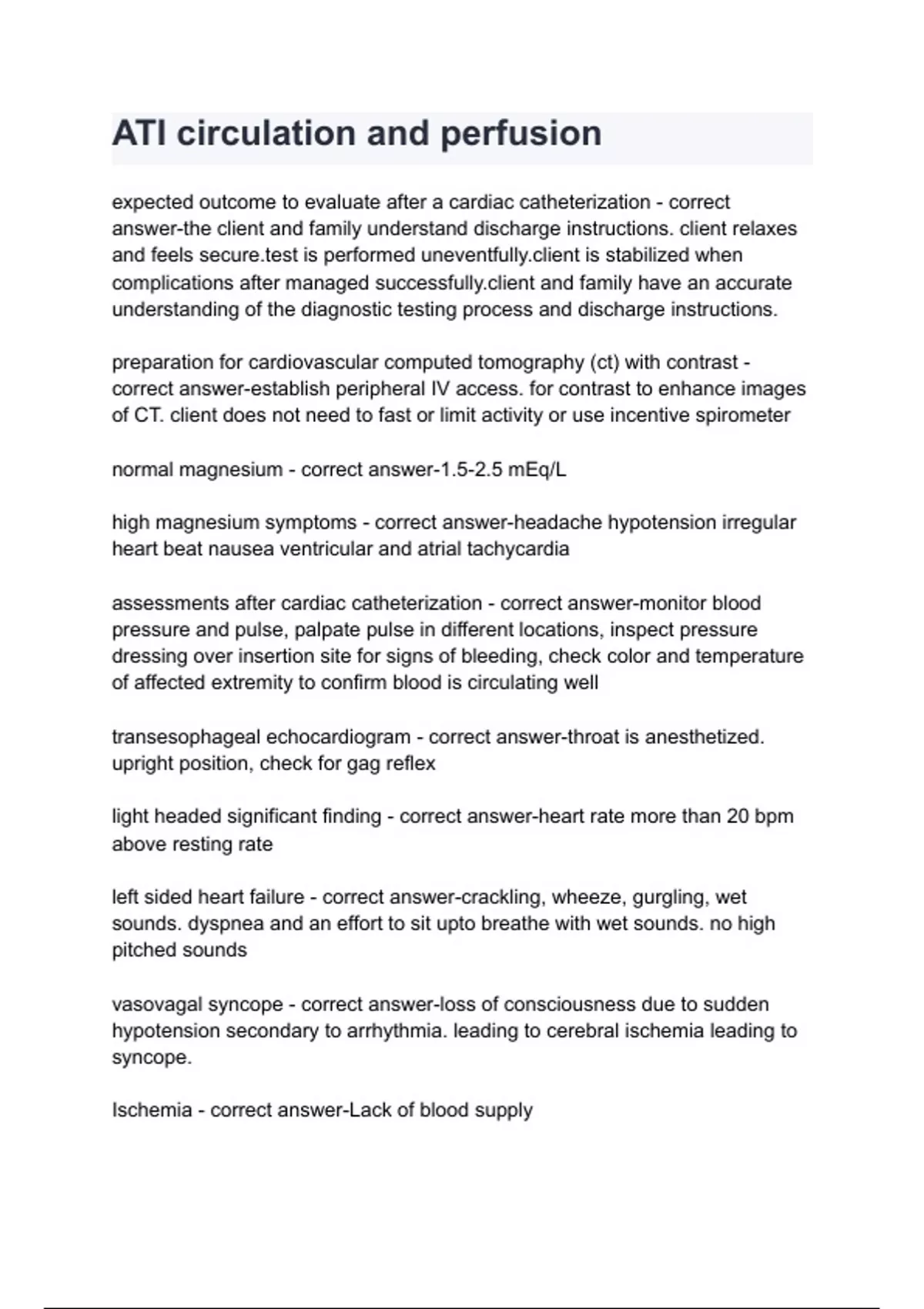 ATI circulation and perfusion with complete solution - Perfusion ...