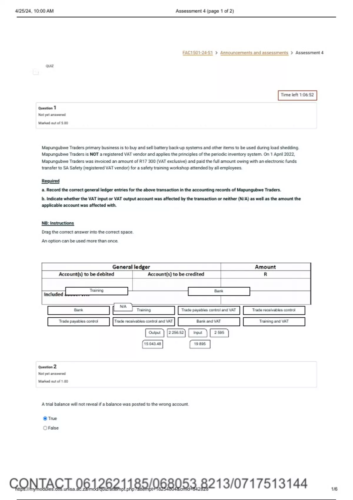 FAC1501 ASSESSMENT 4 SEMESTER 1 2024 - INTRODUCTORY FINANCIAL ...