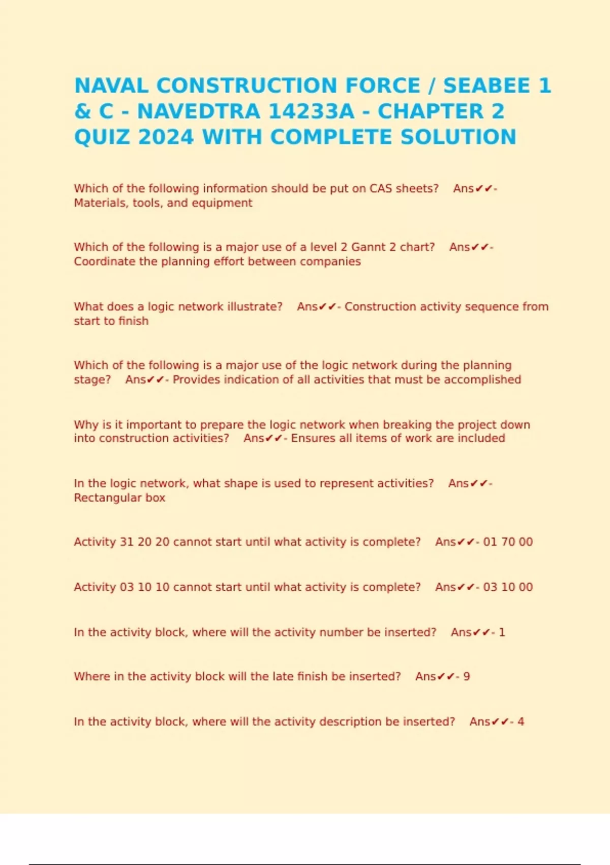 NAVAL CONSTRUCTION FORCE / SEABEE 1 & C - NAVEDTRA 14233A - CHAPTER 2 ...