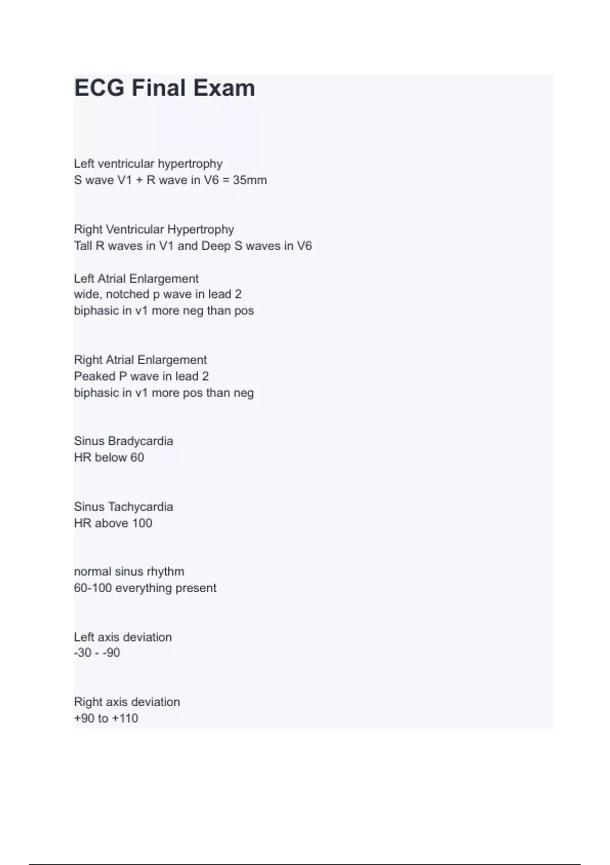 ECG Final Exam with complete solution - Relias EKG - Stuvia UK