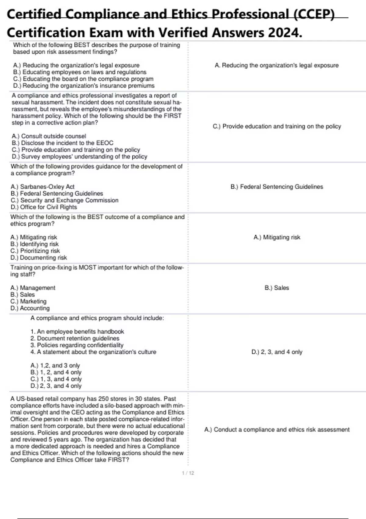 CCEP (Certified Compliance & Ethics Professional) Exams PACKAGE DEAL ...