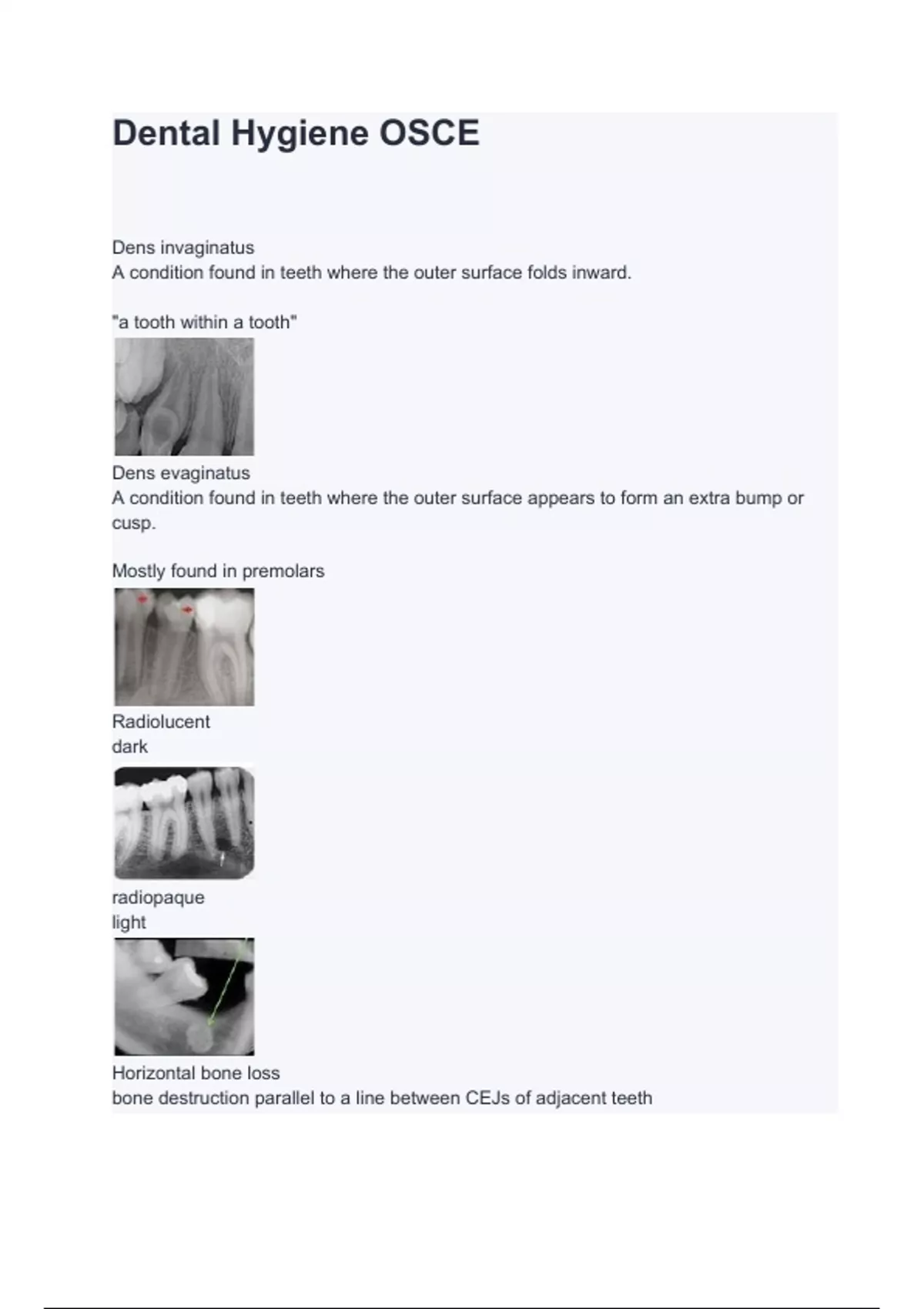 Dental Hygiene OSCE - Oral Pathology Exam Questions And Answers - DSE ...