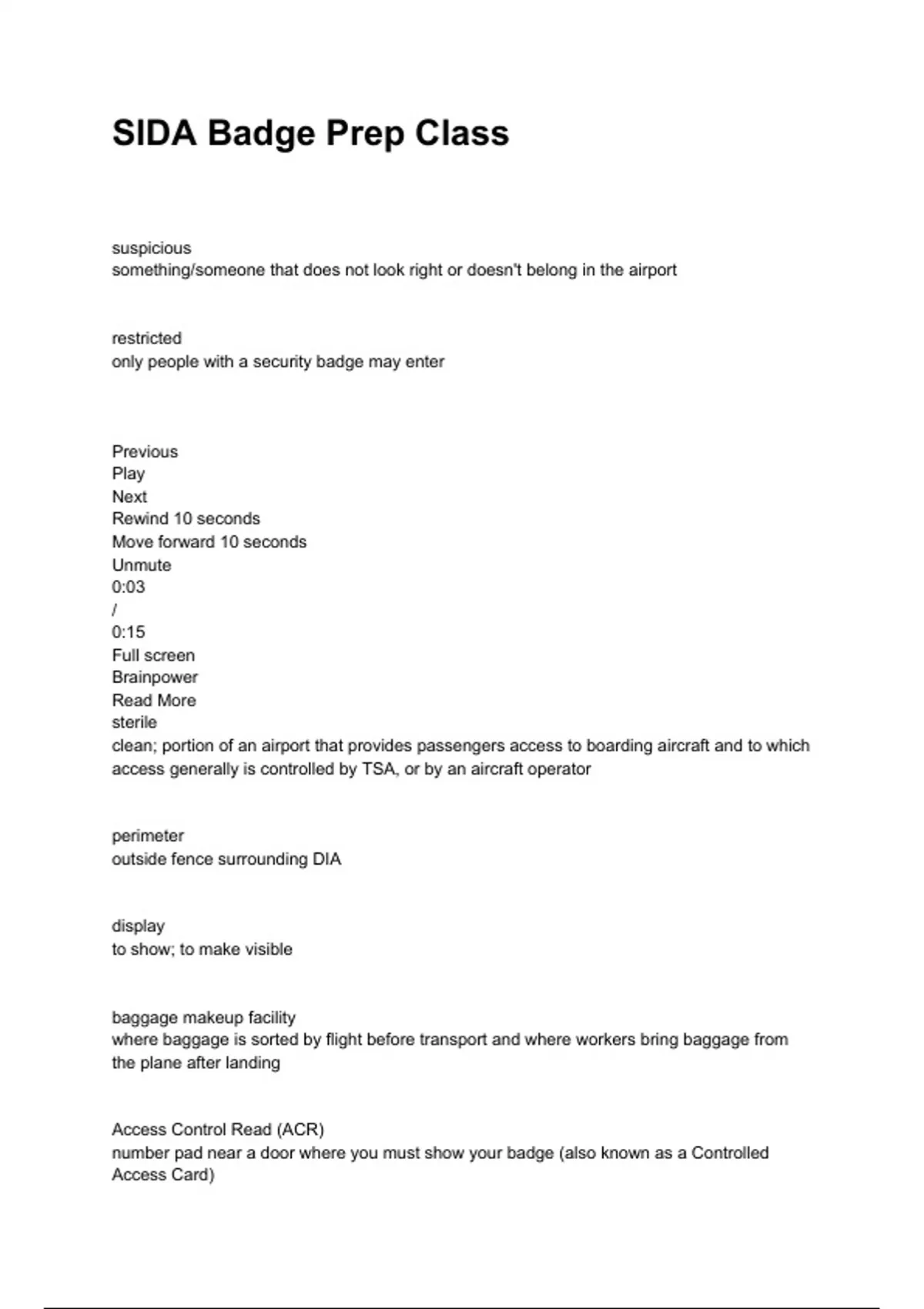 SIDA Badge Practice Test JFK -LGA -EWR Questions and Answers 2024 / ...