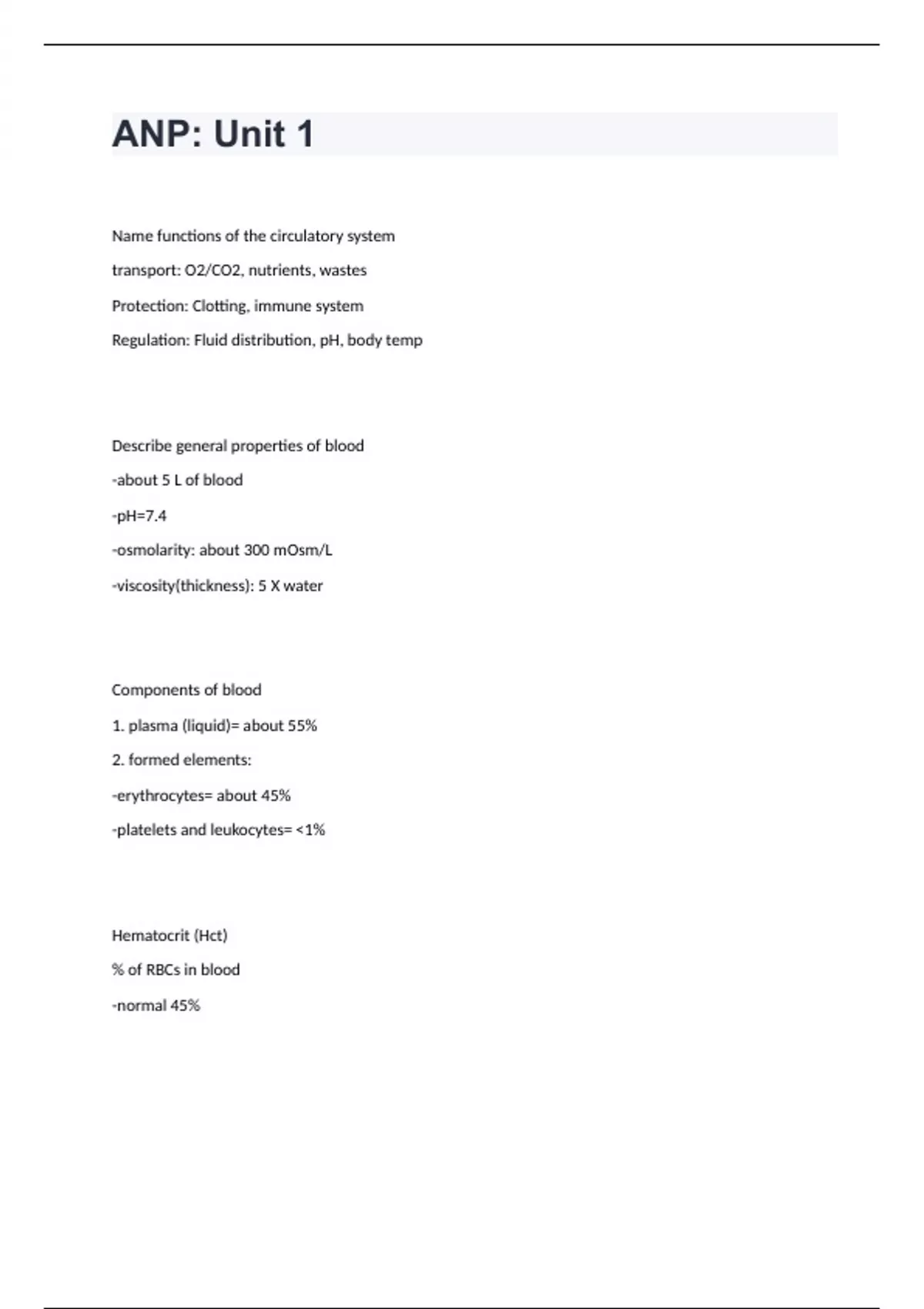 ANP: Unit 1 questions with answers 2024 - ANP - Stuvia US