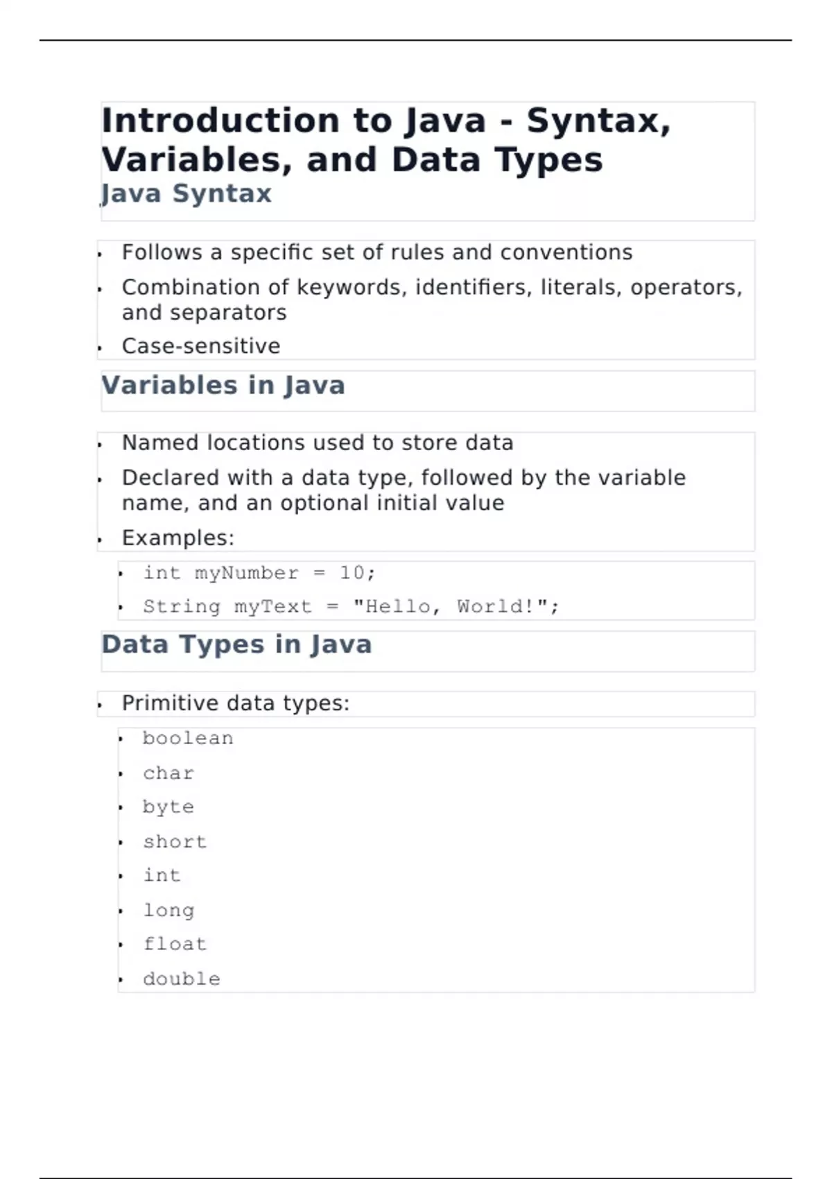 Book review java - Java - Stuvia US