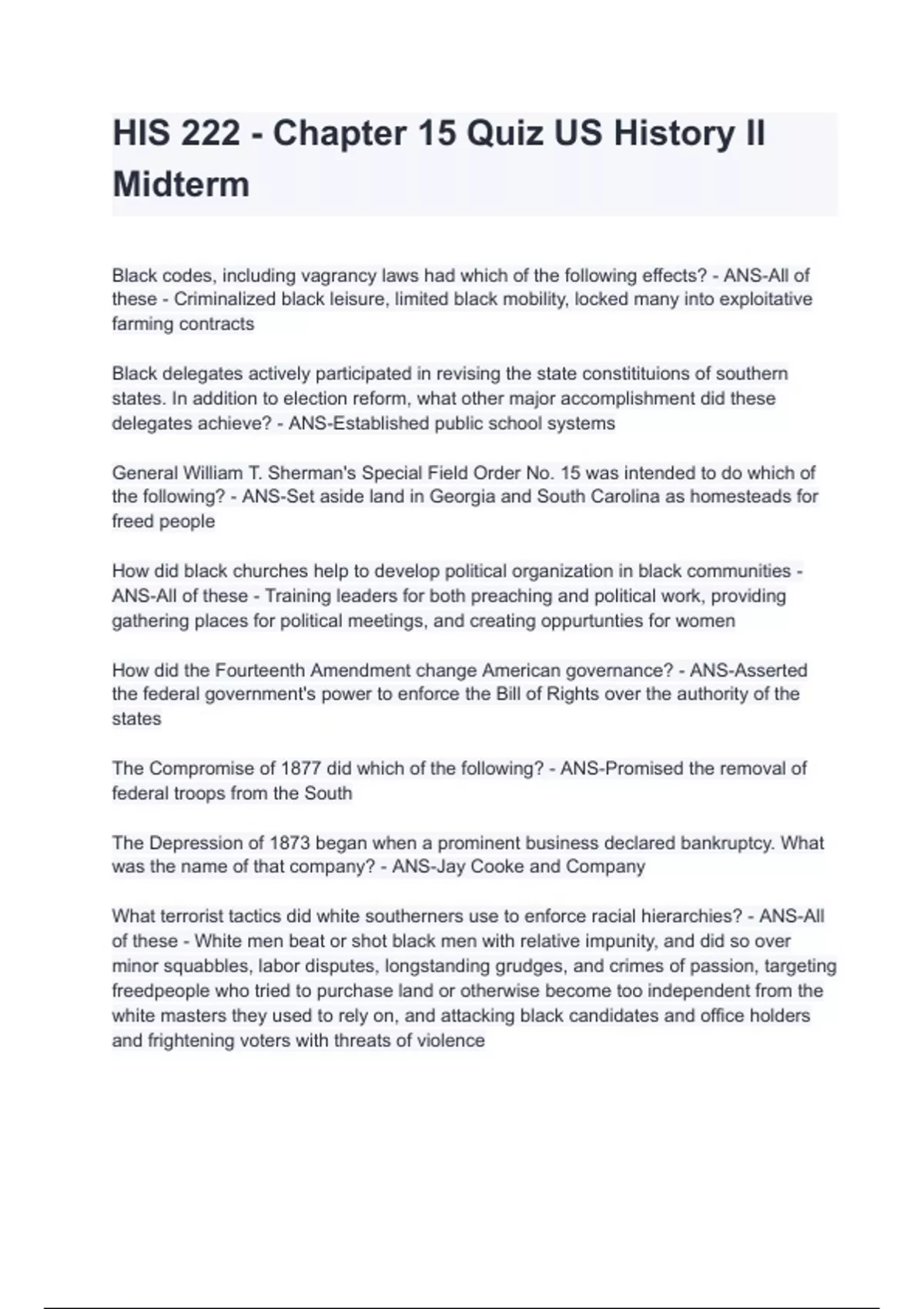 HIUS 222 Exam with complete solution - Stuvia US