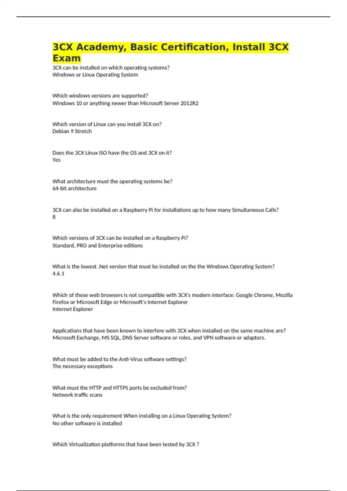 3CX Academy, Basic Certification, Install 3CX Exam - 3CX Academy ...