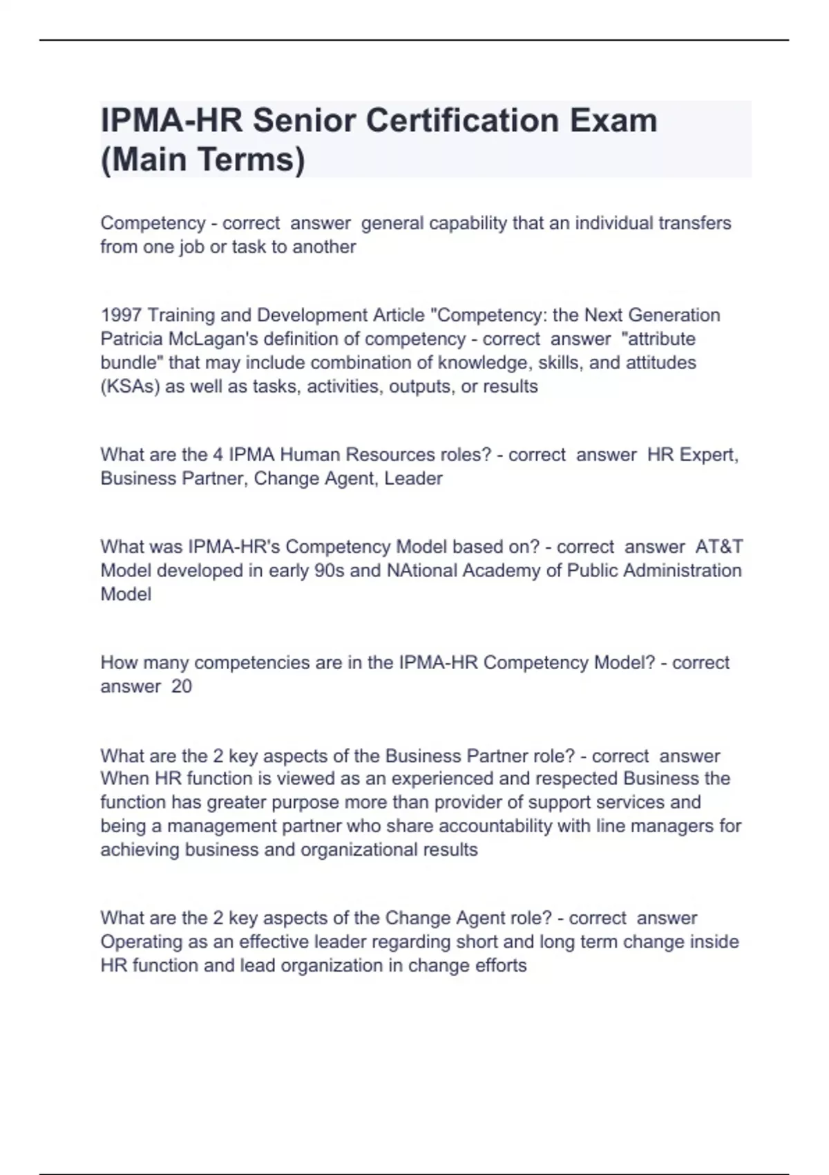 IPMA IPMA-SCP Chamberlain College Nursing - Question and answers 2024 ...