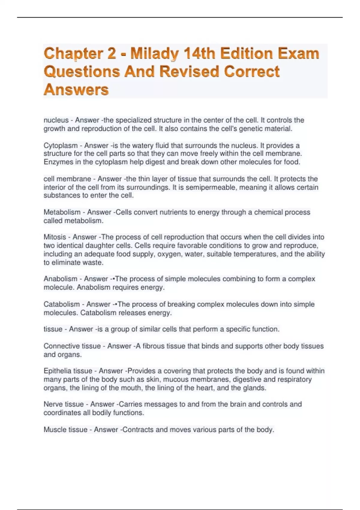 Chapter 2 - Milady 14th Edition Exam Questions And Revised Correct ...