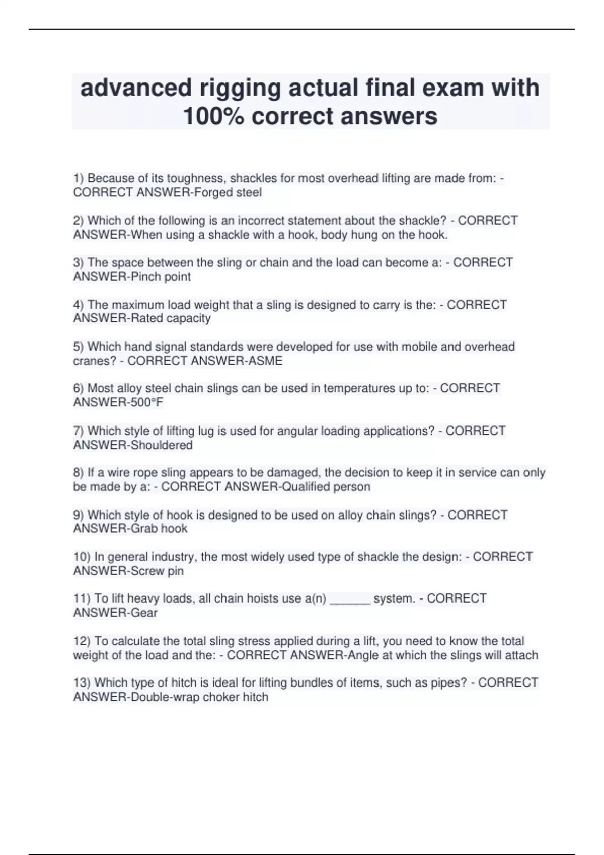 1) What is meant by the term "two blocking -CORRECT ANSWER-The load ...