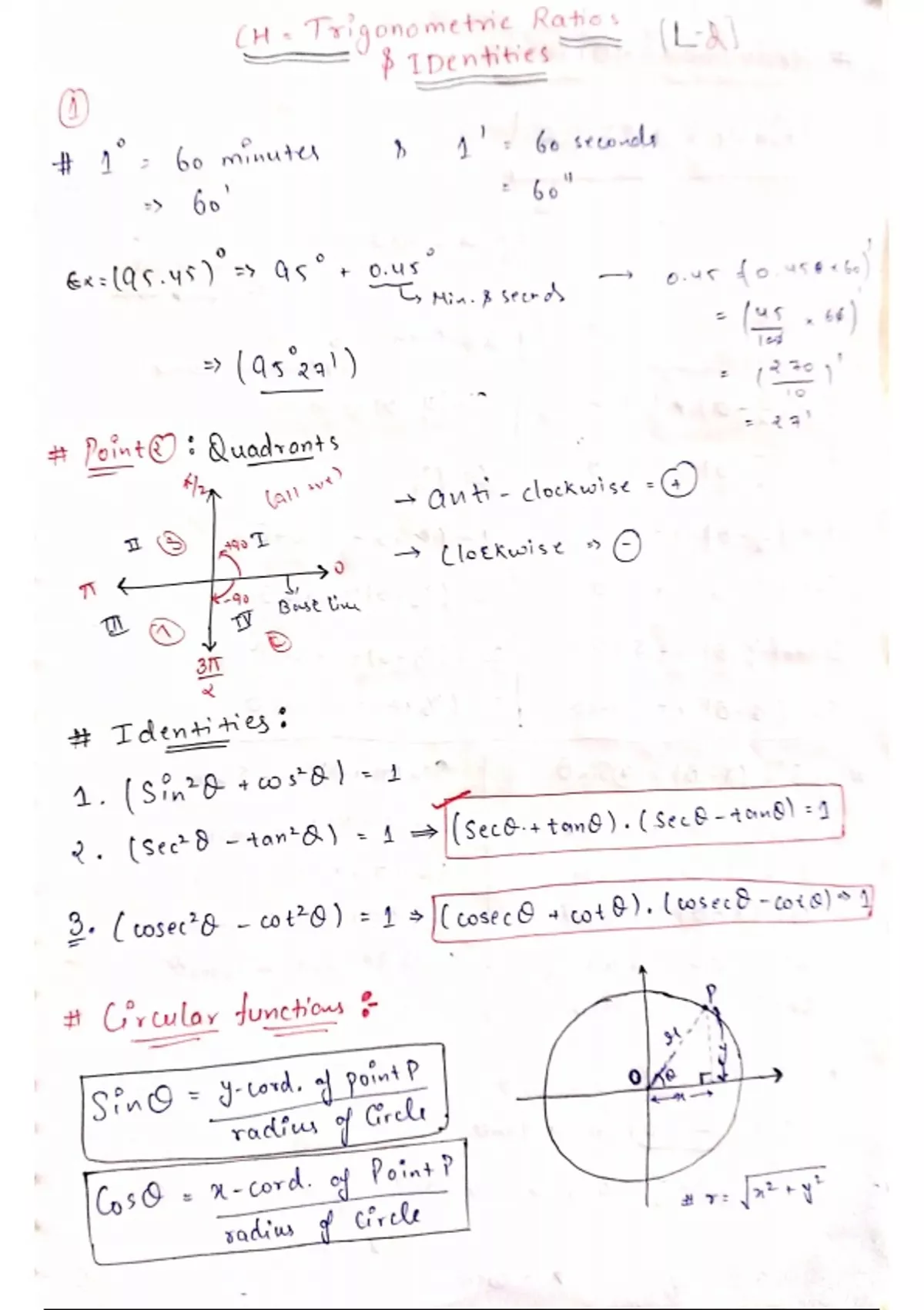 Trignometric Ratio's & Identities(IIT-JEE) - Best handwritten notes ...