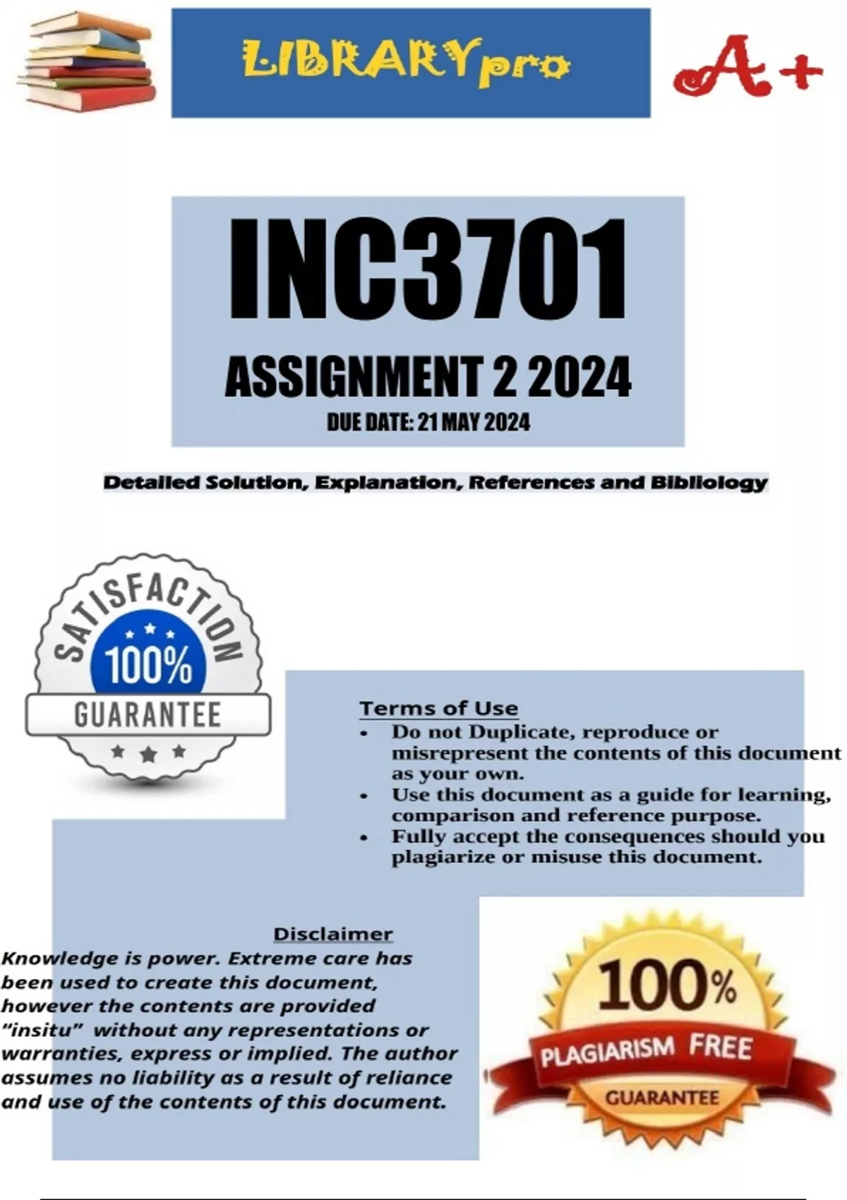 INC3701 Assignment 2 2024 - DUE 21 May 2024 - Inclusive Education ...