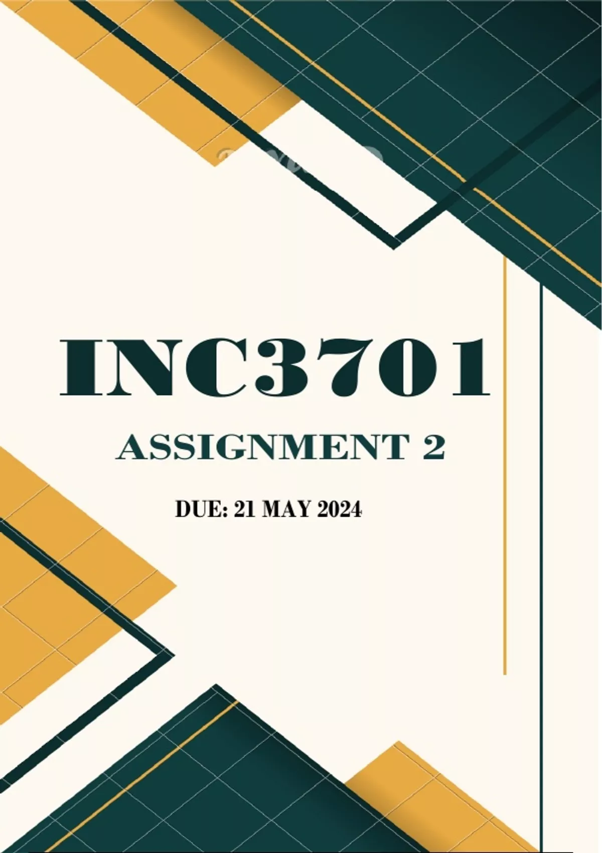 INC3701 Assignment 2 2024 [1] - ISC3701 Assignment 1 2024 (INC3701 ...