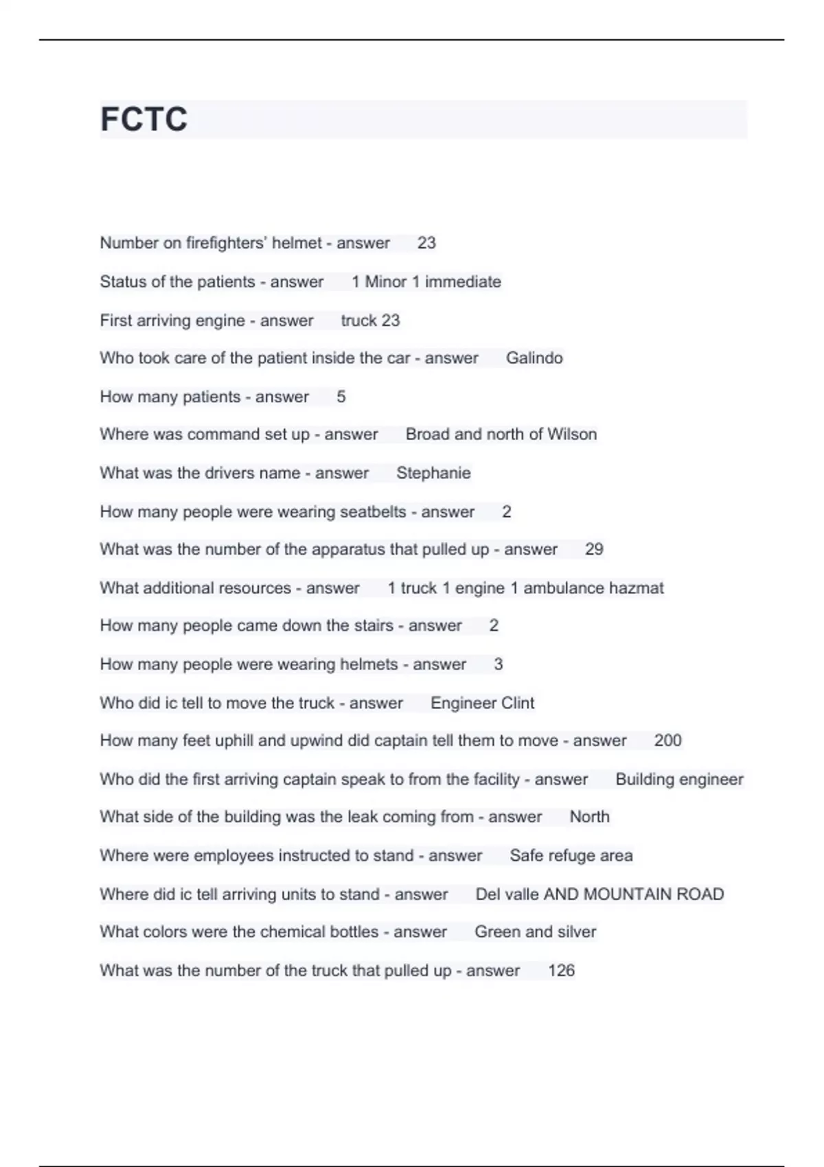 FCTC QUESTIONS AND ANSWERS 2024 - FCTC - Stuvia US