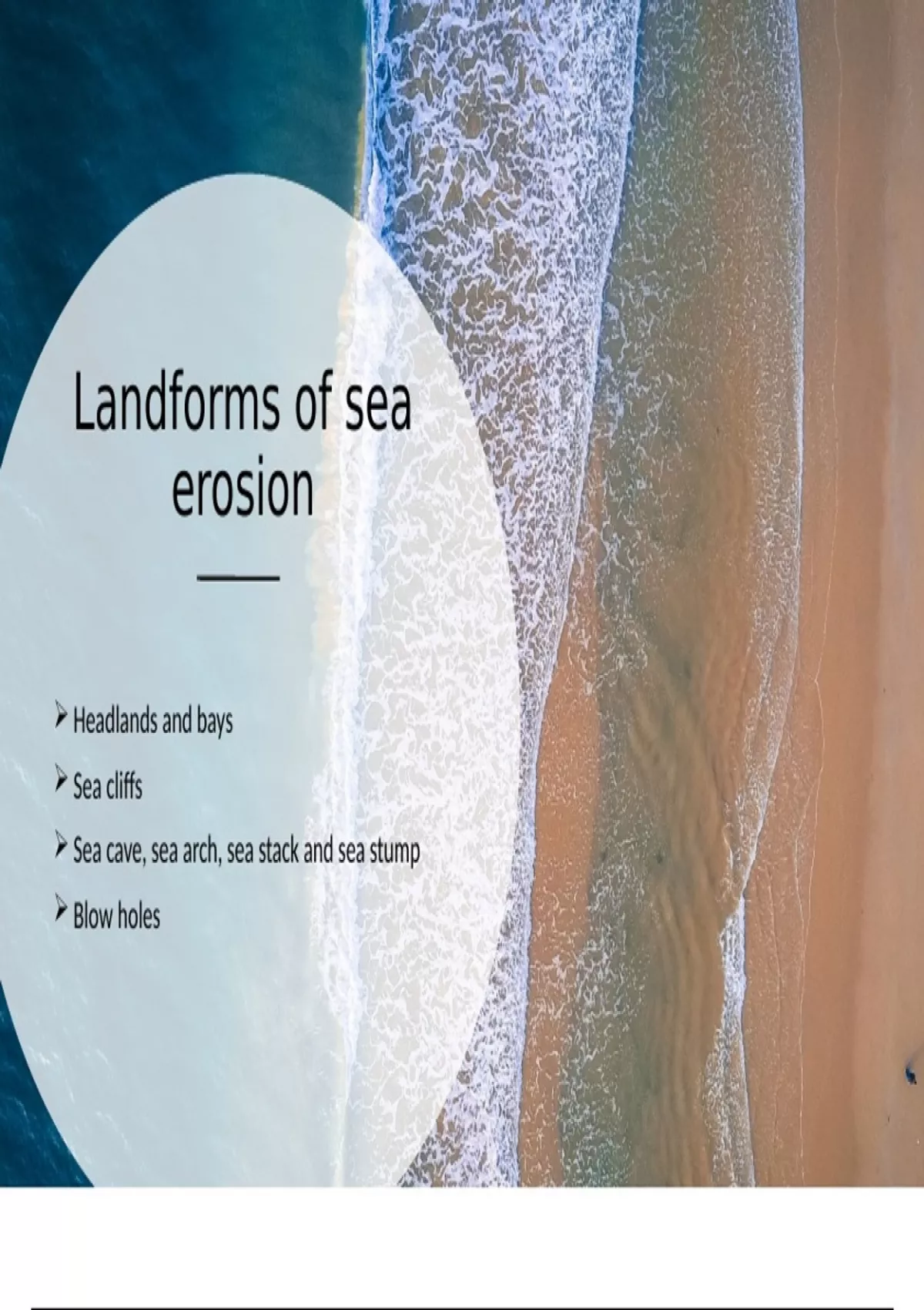 Processes Of Sea Erosion, transportation, and deposition - Geography ...