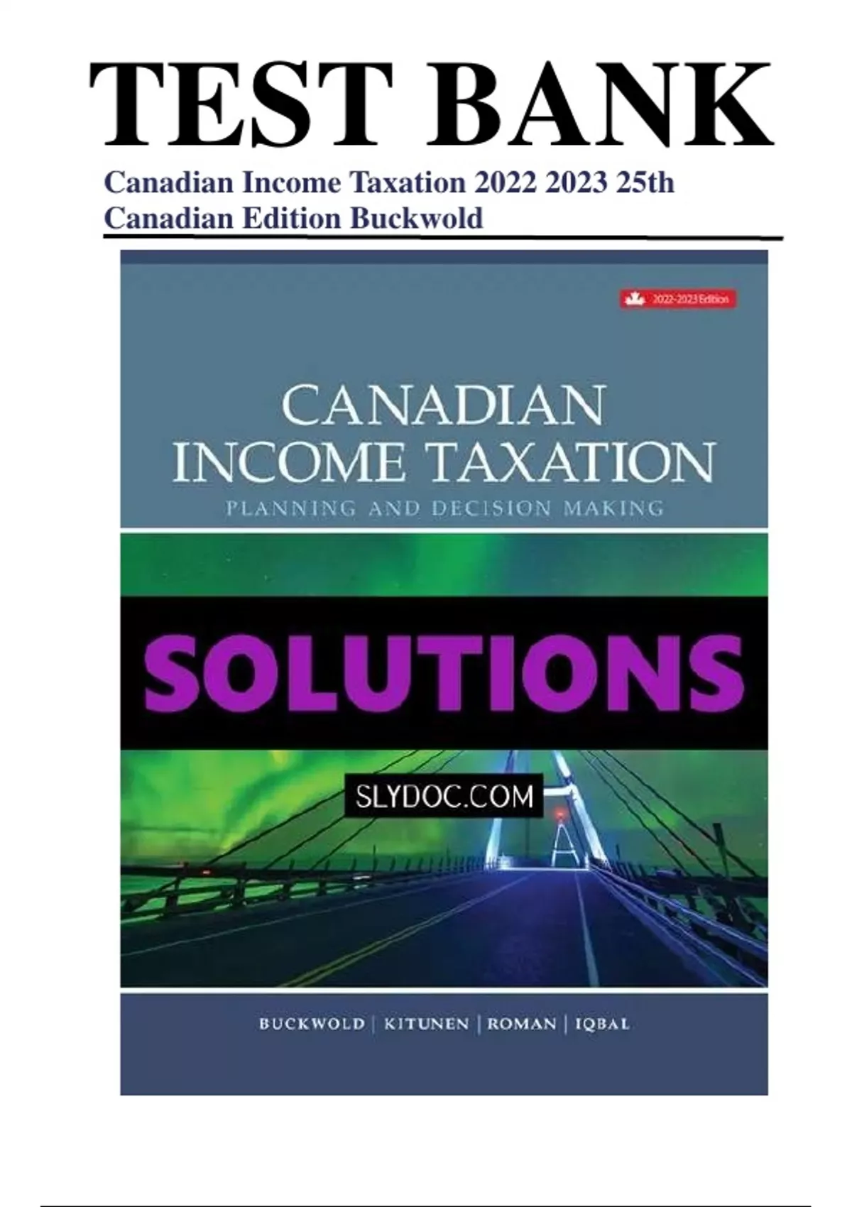 Canadian Income Taxation | 2022–2023 | 25th Edition | William Buckwold ...