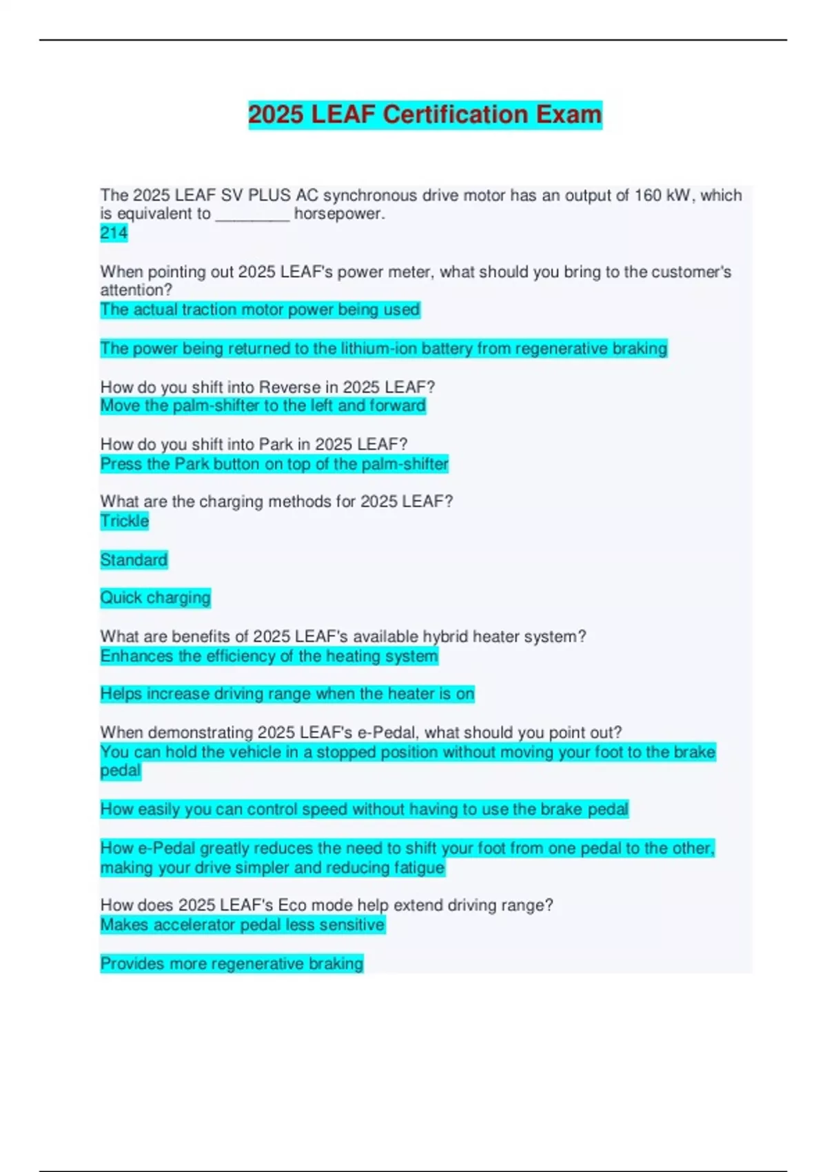 2025 LEAF Certification Exam - Questions with 100% Correct Answers - LEAF Certification - Stuvia US