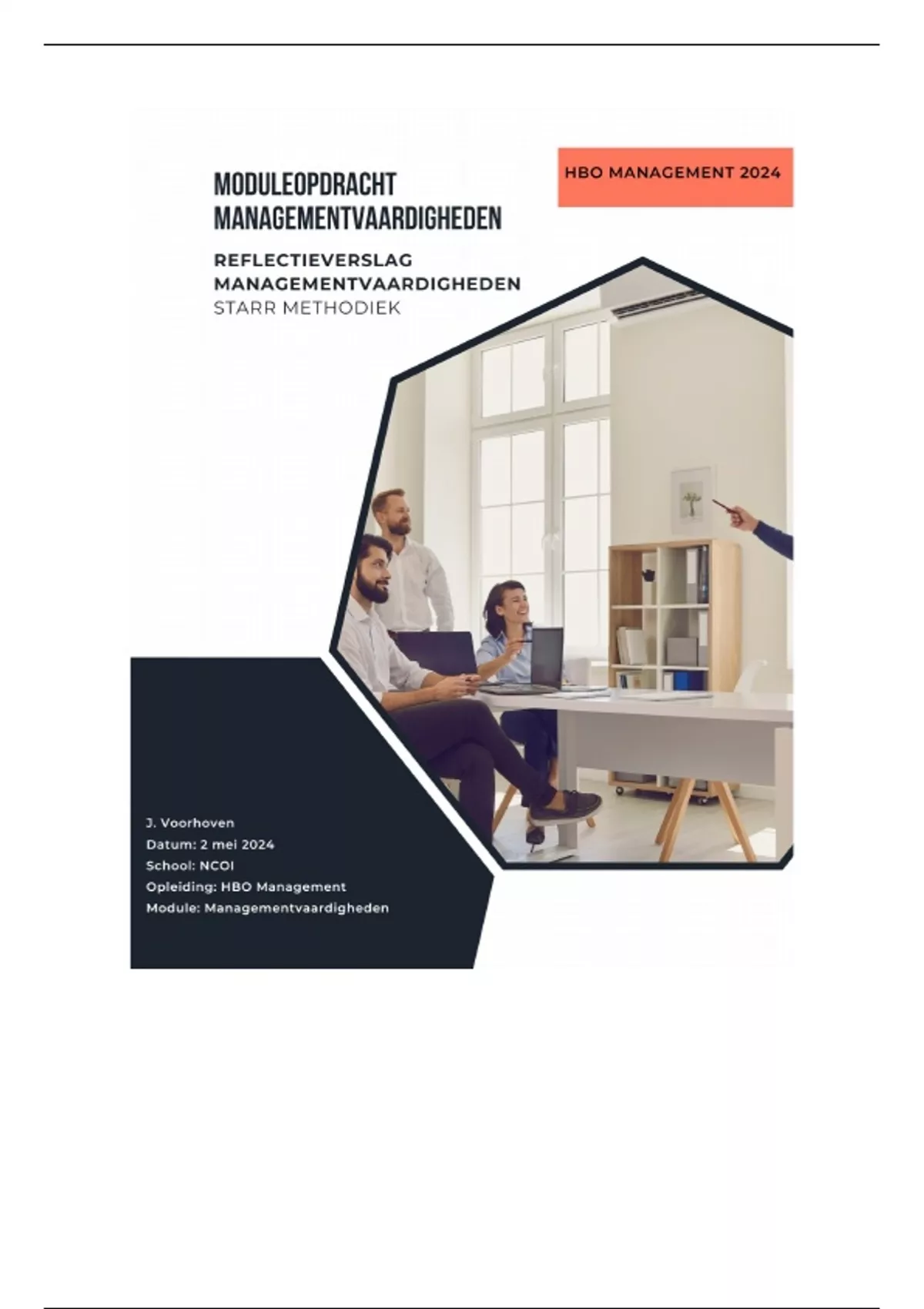 NCOI reflectieverslag managementvaardigheden 2024, HBO Management, Roos ...