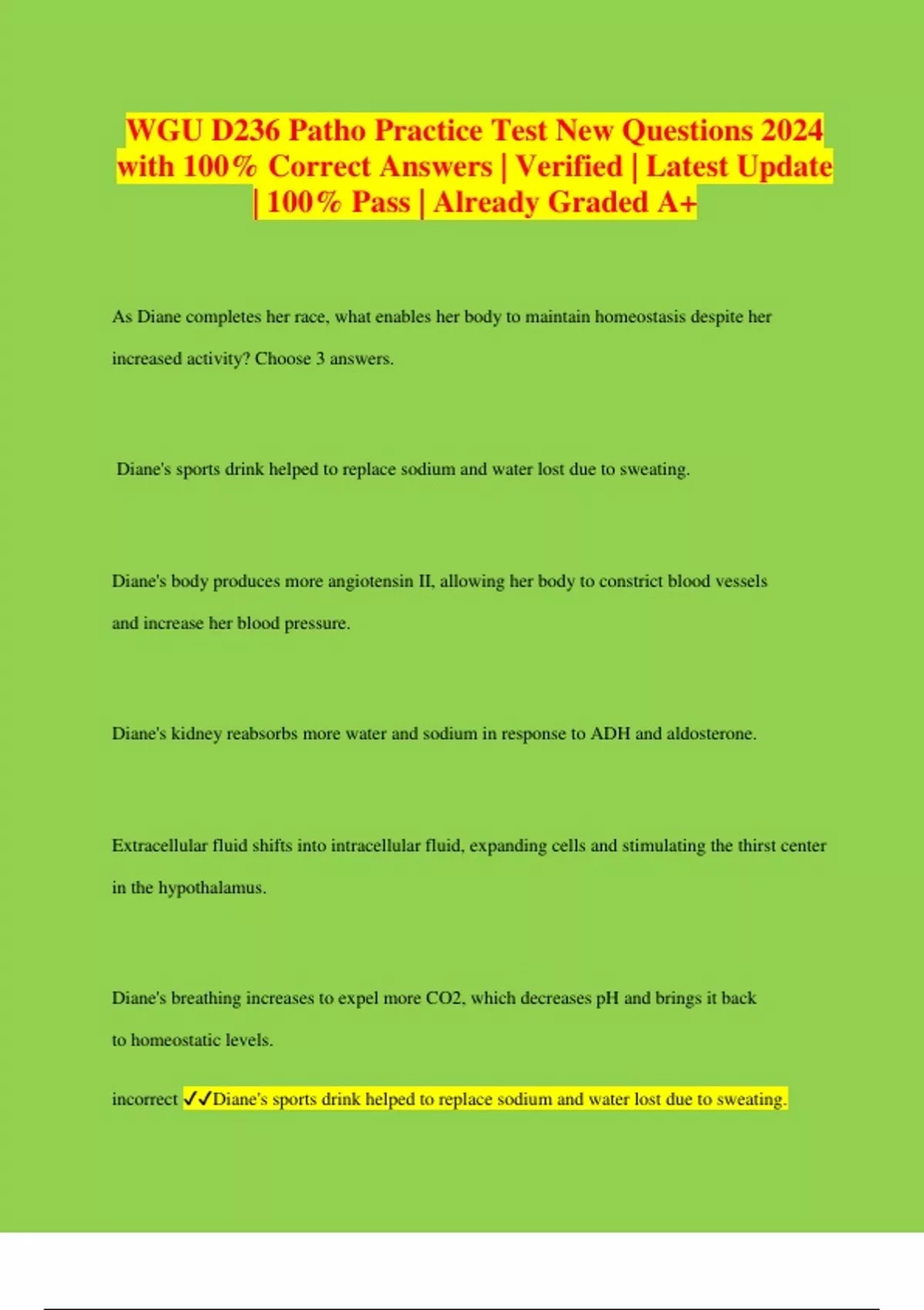 WGU D236 Patho Practice Test New Questions 2024 with 100% Correct ...