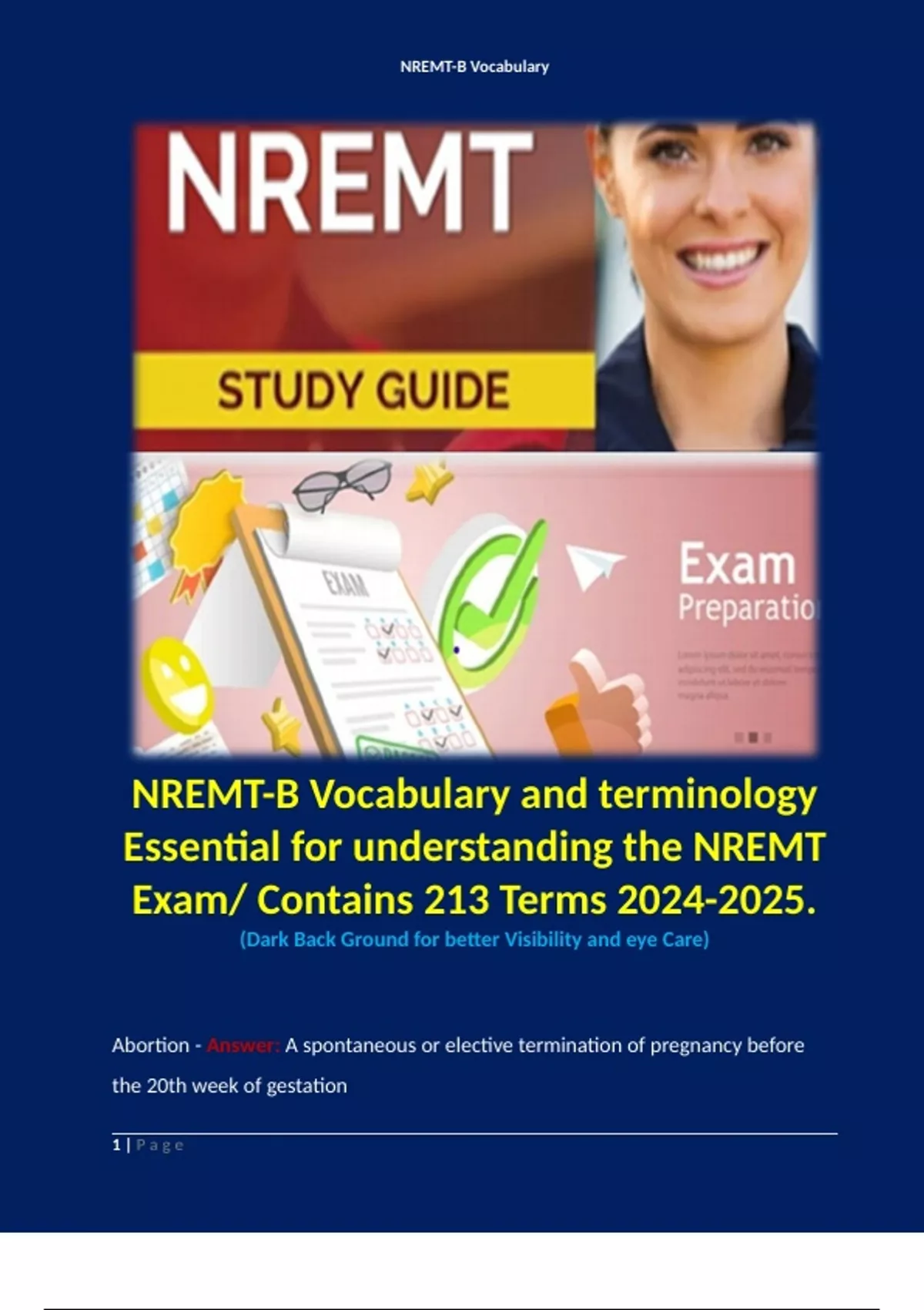 NREMT-B Vocabulary and terminology Essential for understanding the ...