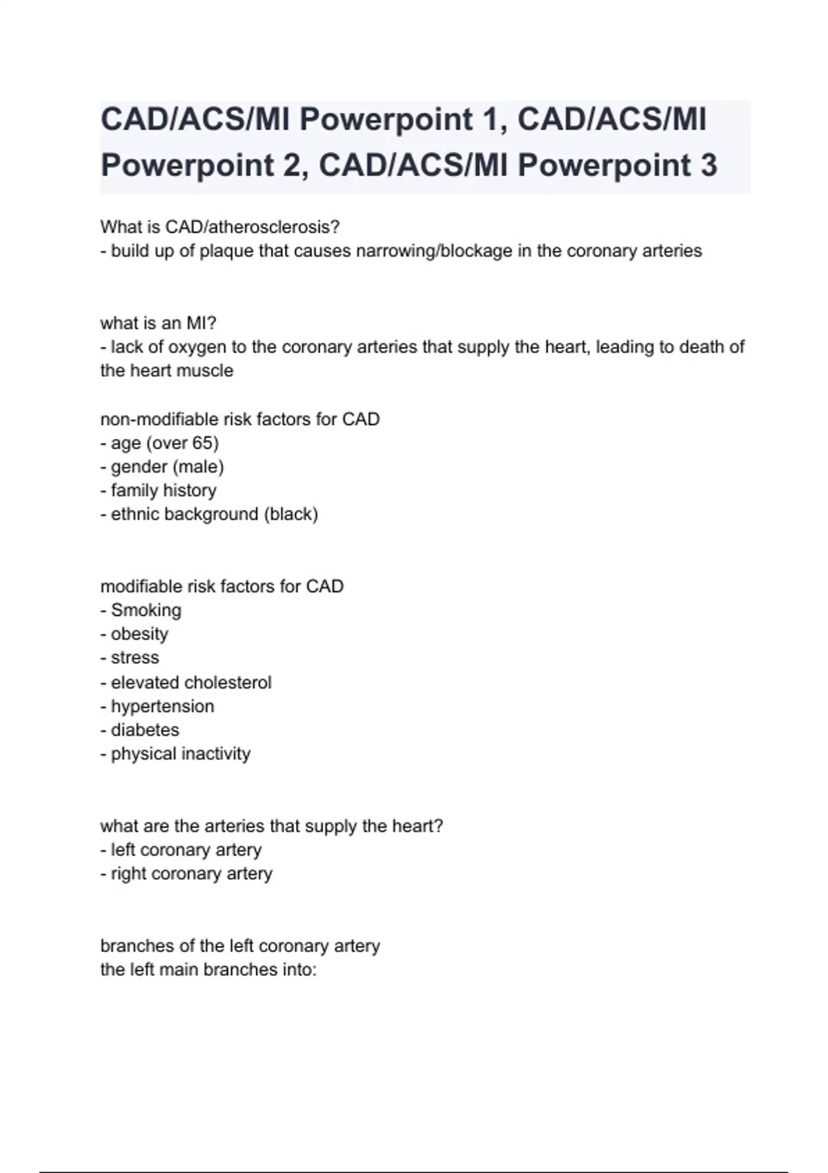 CAD ACS MI Powerpoint 1, CAD ACS MI Powerpoint 2, CAD ACS MI Powerpoint ...