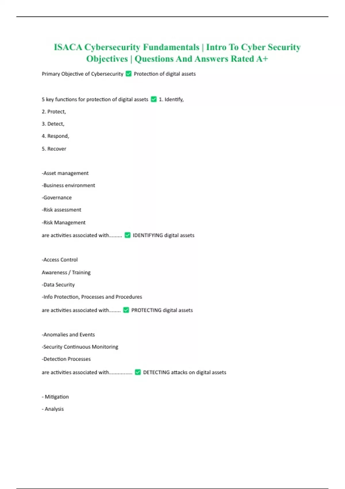 ISACA Cybersecurity Fundamentals | Intro To Cyber Security Objectives ...