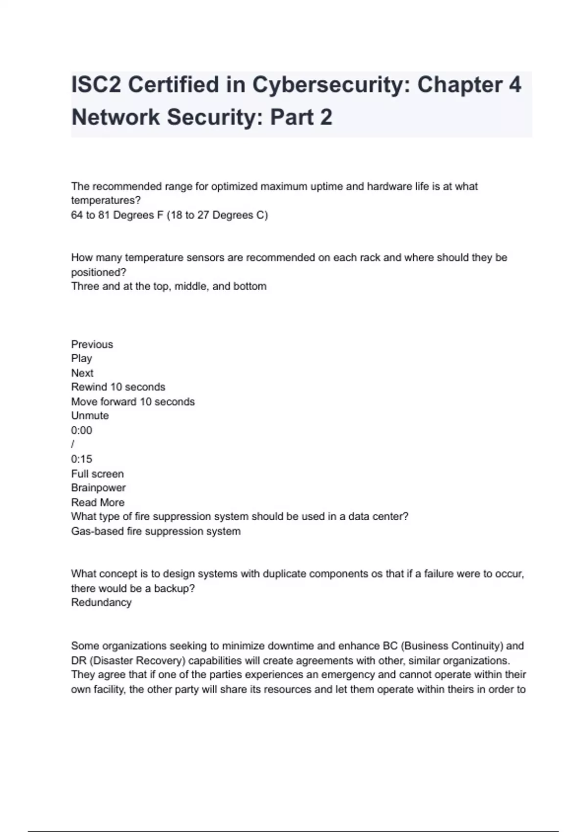 ISC2 Certified in Cybersecurity: Chapter 4 Network Security: Part 2 Exam 2024/2025 Questions ...