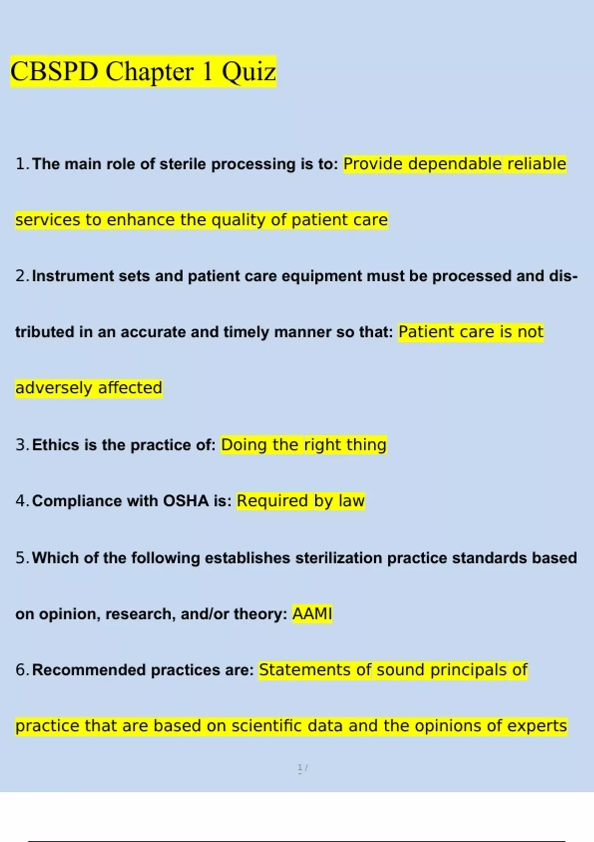 CBSPD Chapter 1 Quiz 2024/2025 Questions and Answers 100% Correct ...