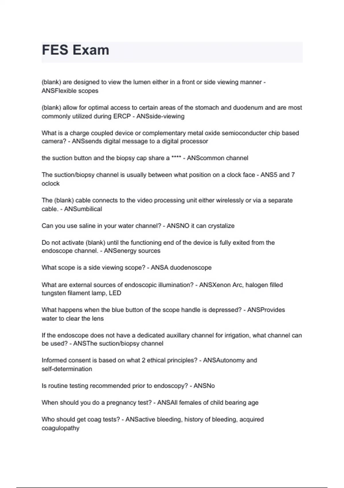 FES written Exam 2024/2025 With Questions And Answers 100% Verified ...