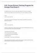 U.S. Forces Drivers Training Program for Europe Final Exam QUESTIONS ...