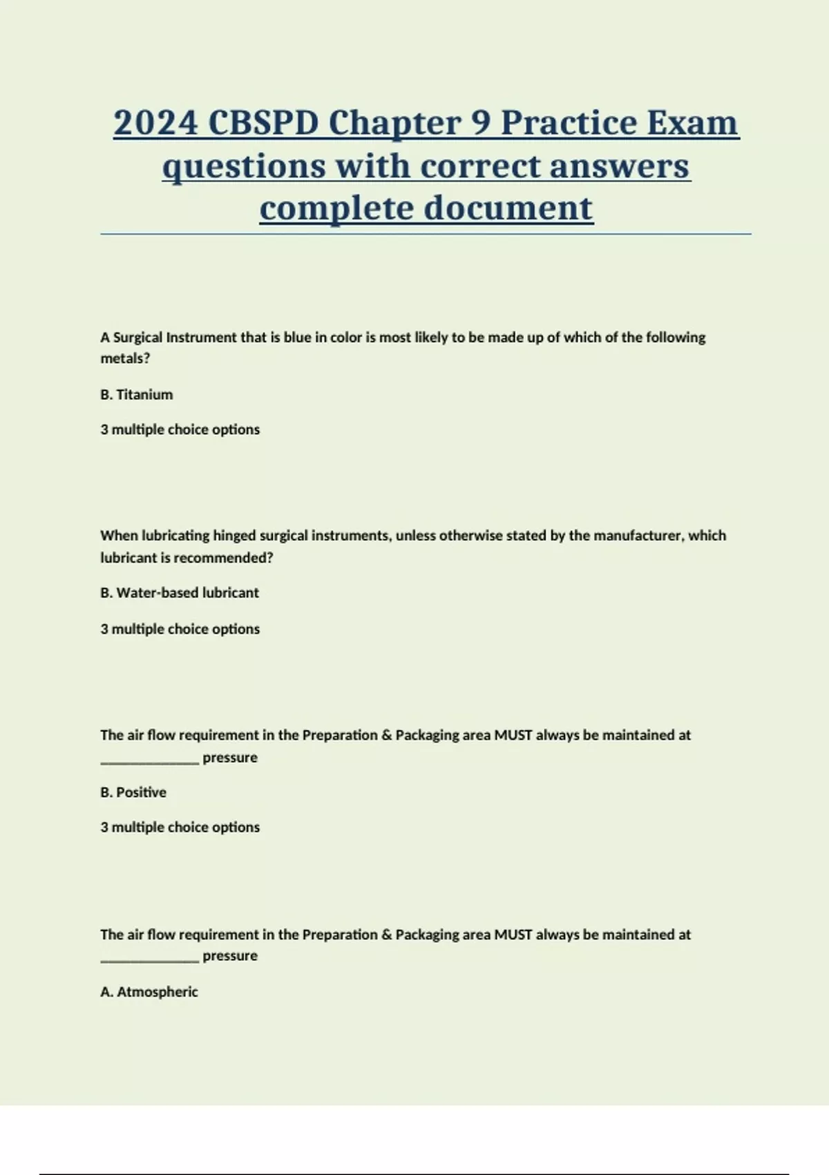 2024 CBSPD Chapter 9 Practice Exam questions with correct answers ...