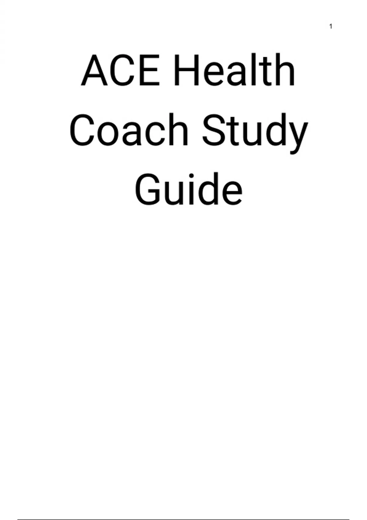 Summary ACE HEALTH COACH EXAM STUDY GUIDE (Updated May 2024) - ACE ...