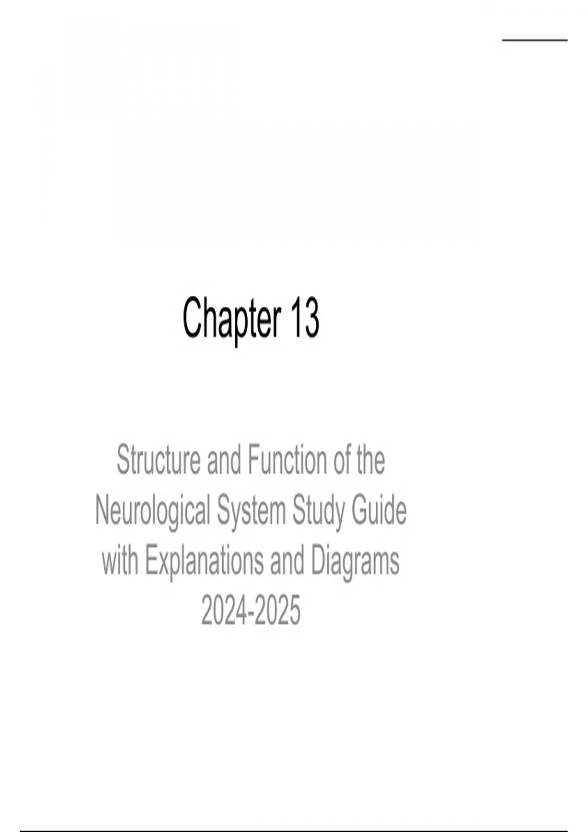 Structure and Function of the Neurological System Study Guide with ...