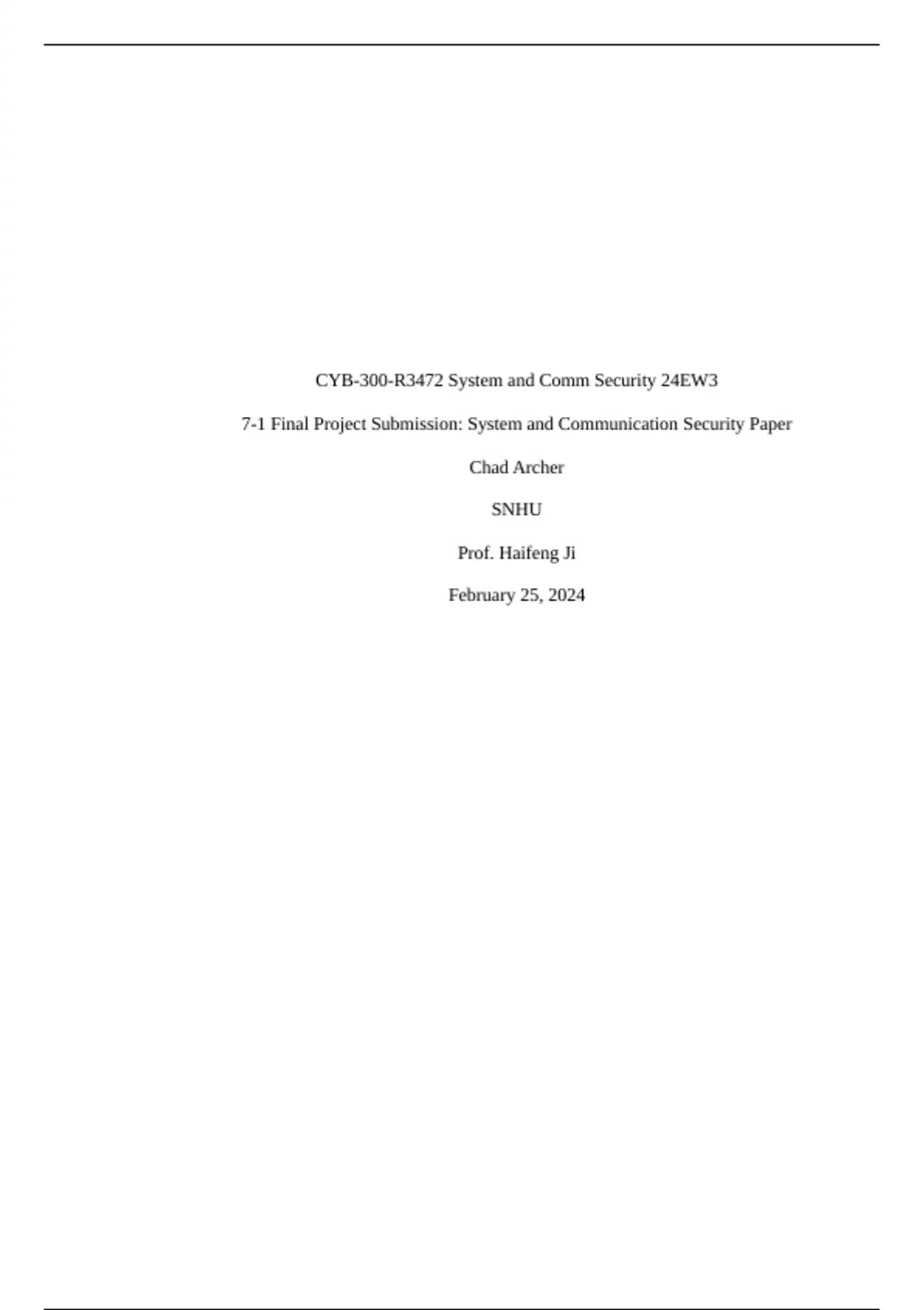 CYB-300-R3472 System and Comm Security 24EW37-1 Final Project ...