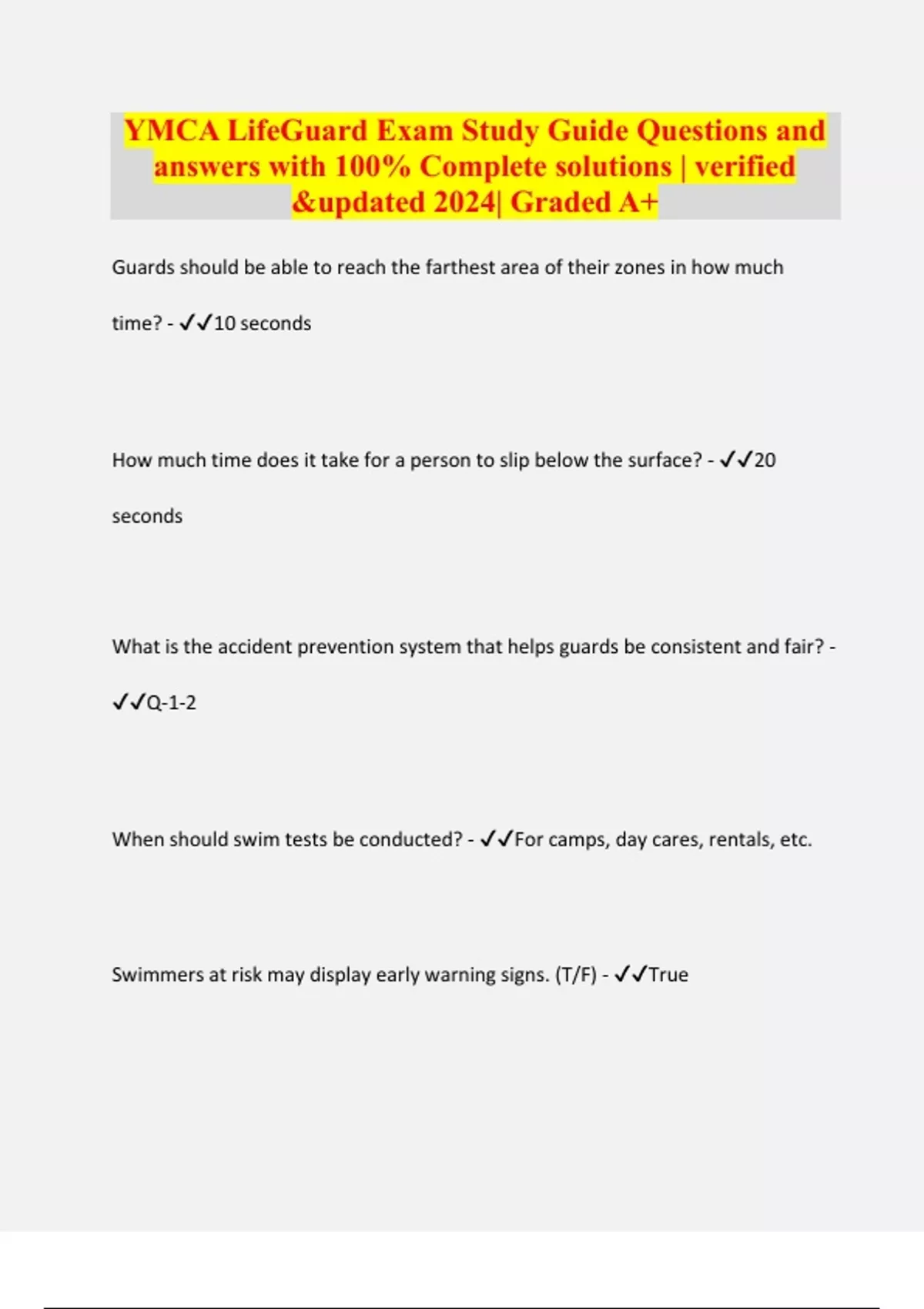 Bundle Information::YMCA Tests 2024/2025 Compilation with Verified ...