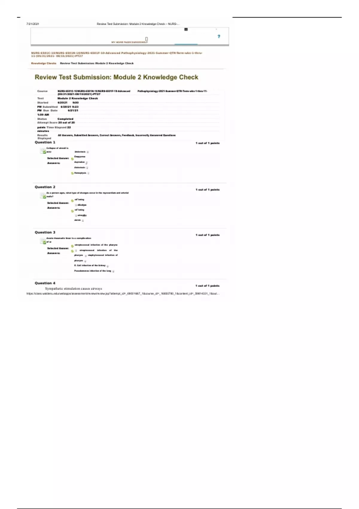 NURS-6501C-10, NURS-6501N-10, NURS-6501F-10 Module 2 Knowledge Check ...