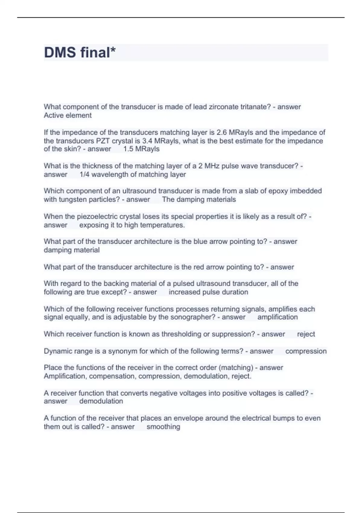 DMS final Questions with correct Answers 2024 - DMS - Stuvia US