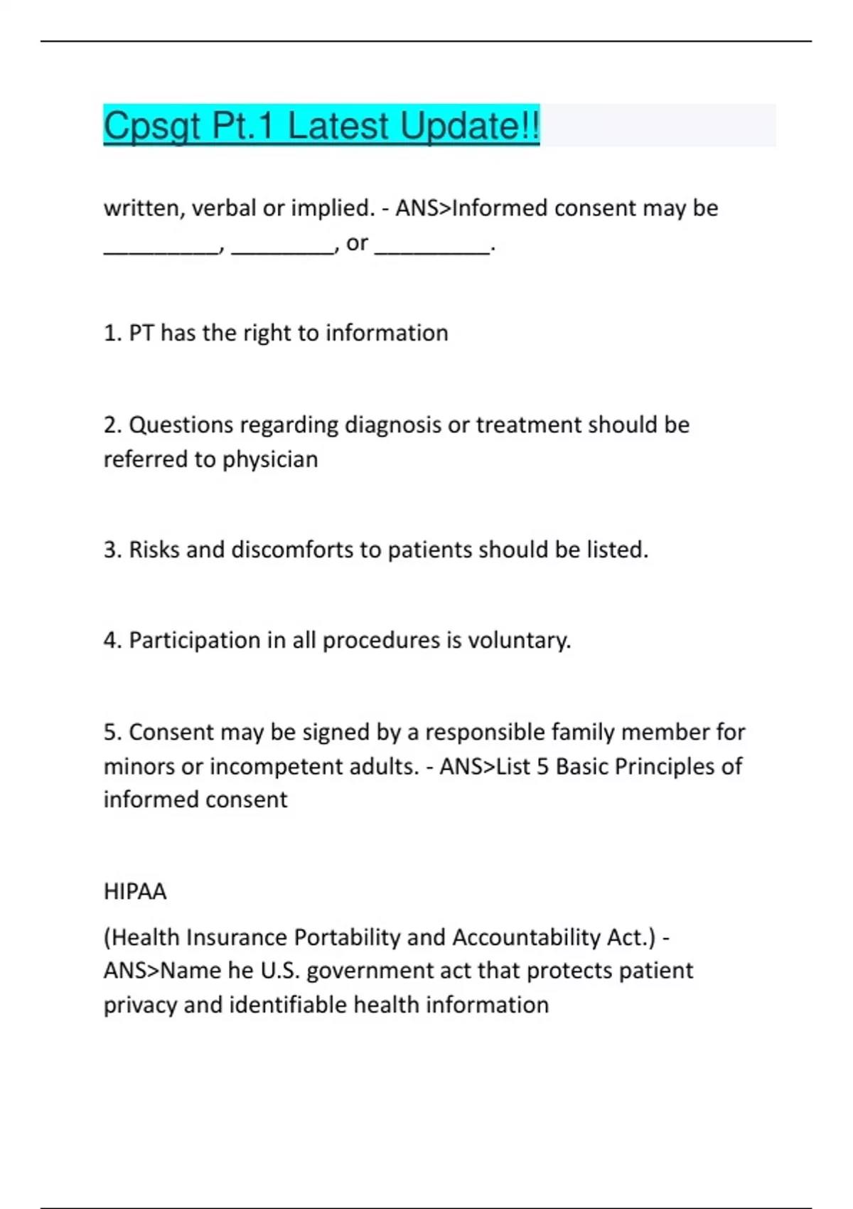 Cpsgt Pt.1 Latest Update!! - CPSGT - Stuvia US