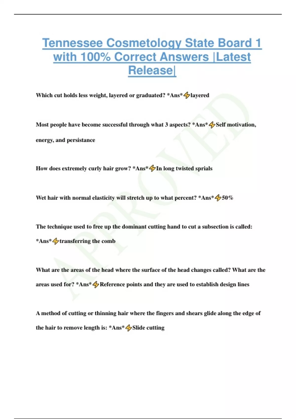 Tennessee Drivers license Exam Booklet [100% Correct Answers] - Stuvia US
