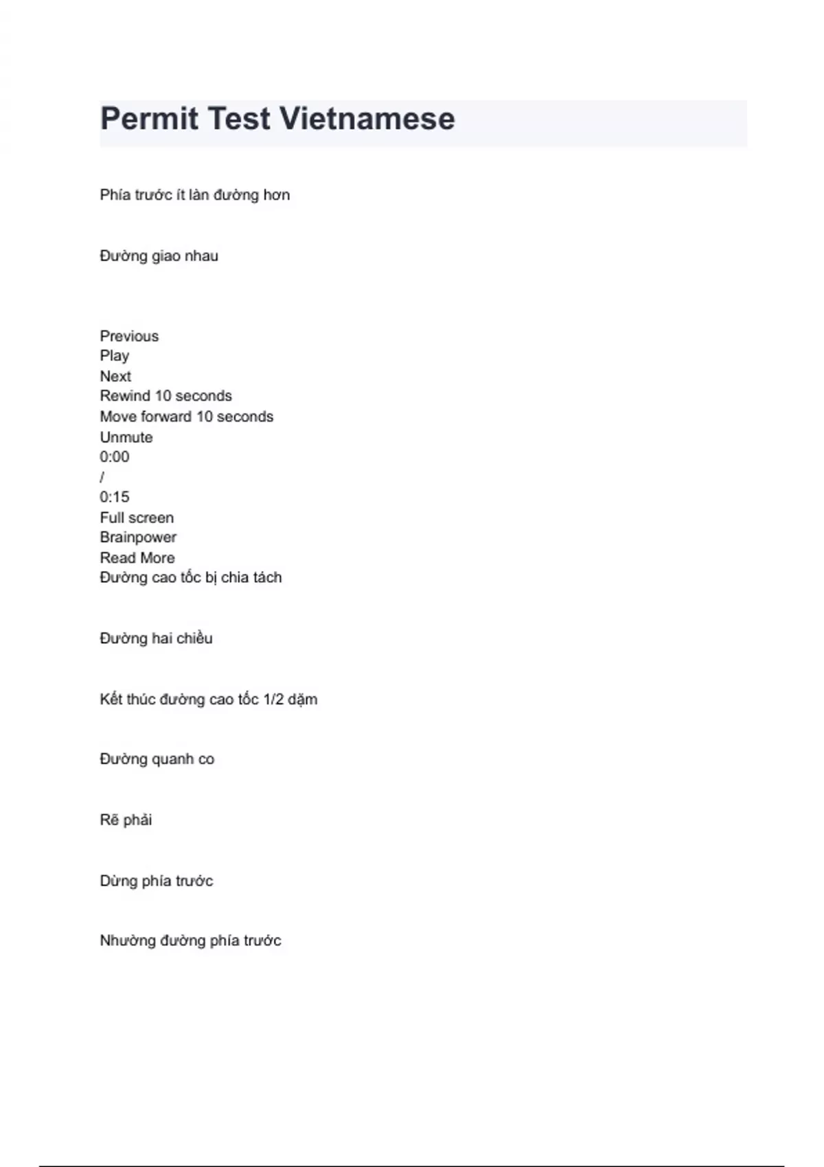 Permit Test Vietnamese Exam 2024/2025 Questions With Completed ...