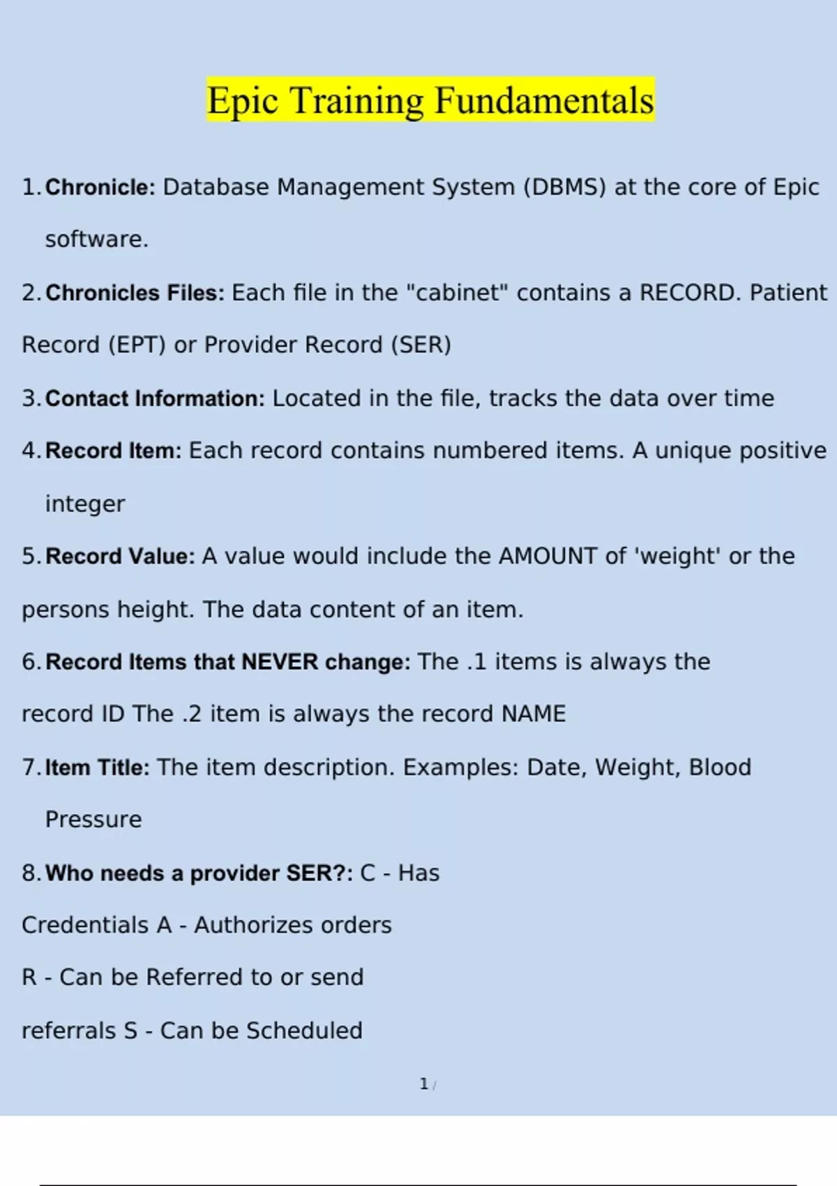Epic Training Fundamentals Questions and Answers (2024 / 2025 ...