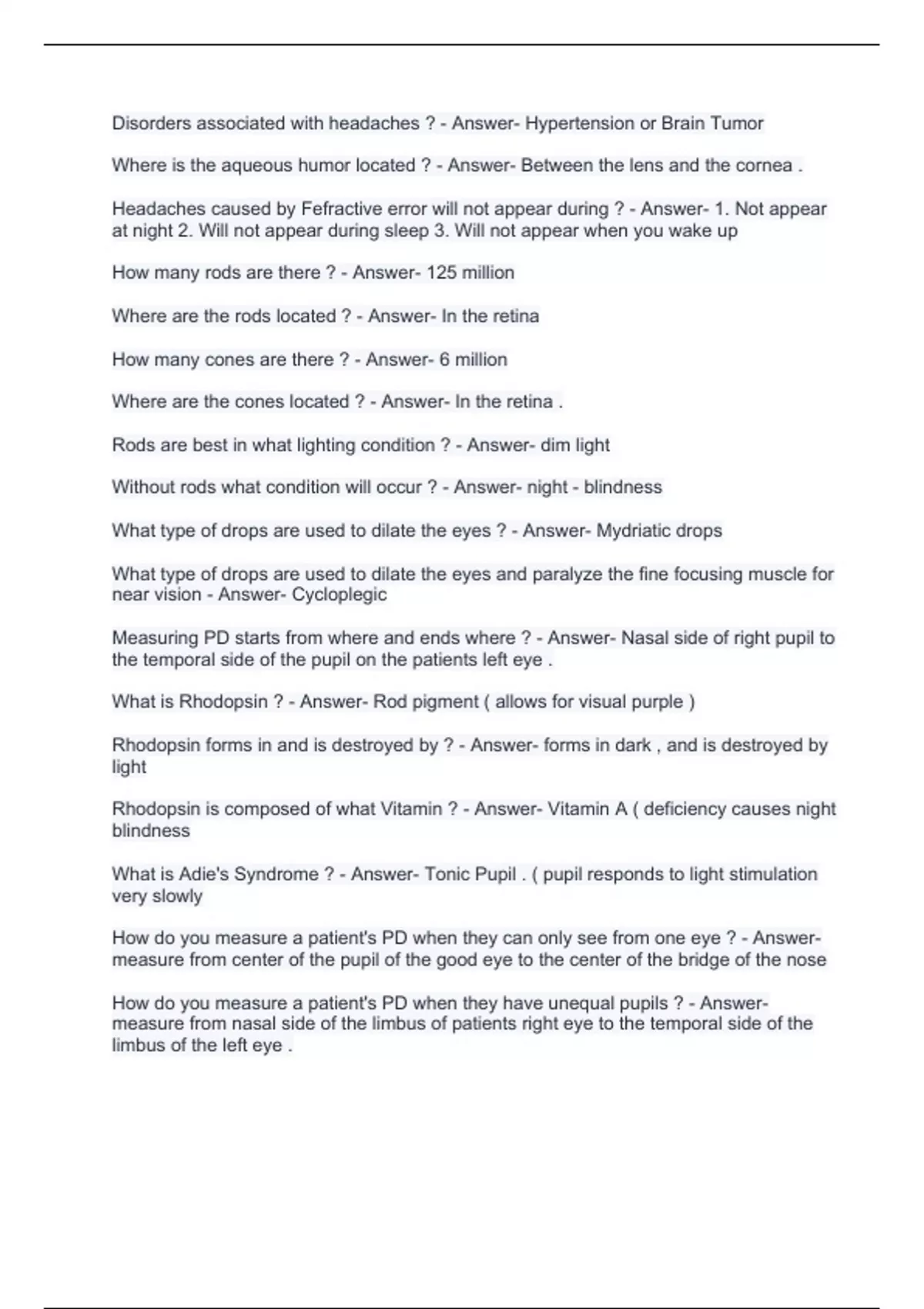 COA JCAHPO Exam Questions and Answers - Ophthalmic Assistant - Stuvia US