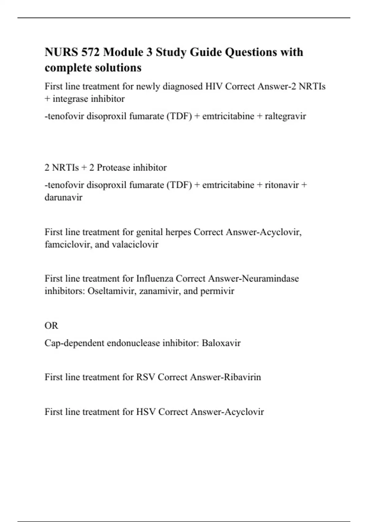 NURS 572 Module 3 Study Guide Questions with complete solutions - NURS ...